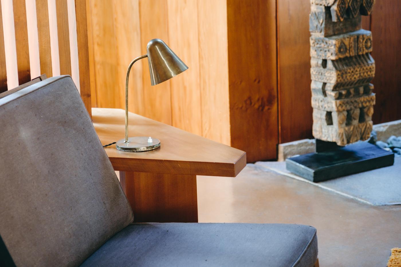 Jacques Biny - 1950s Brass Table Lamp Attributed to Jacques Biny