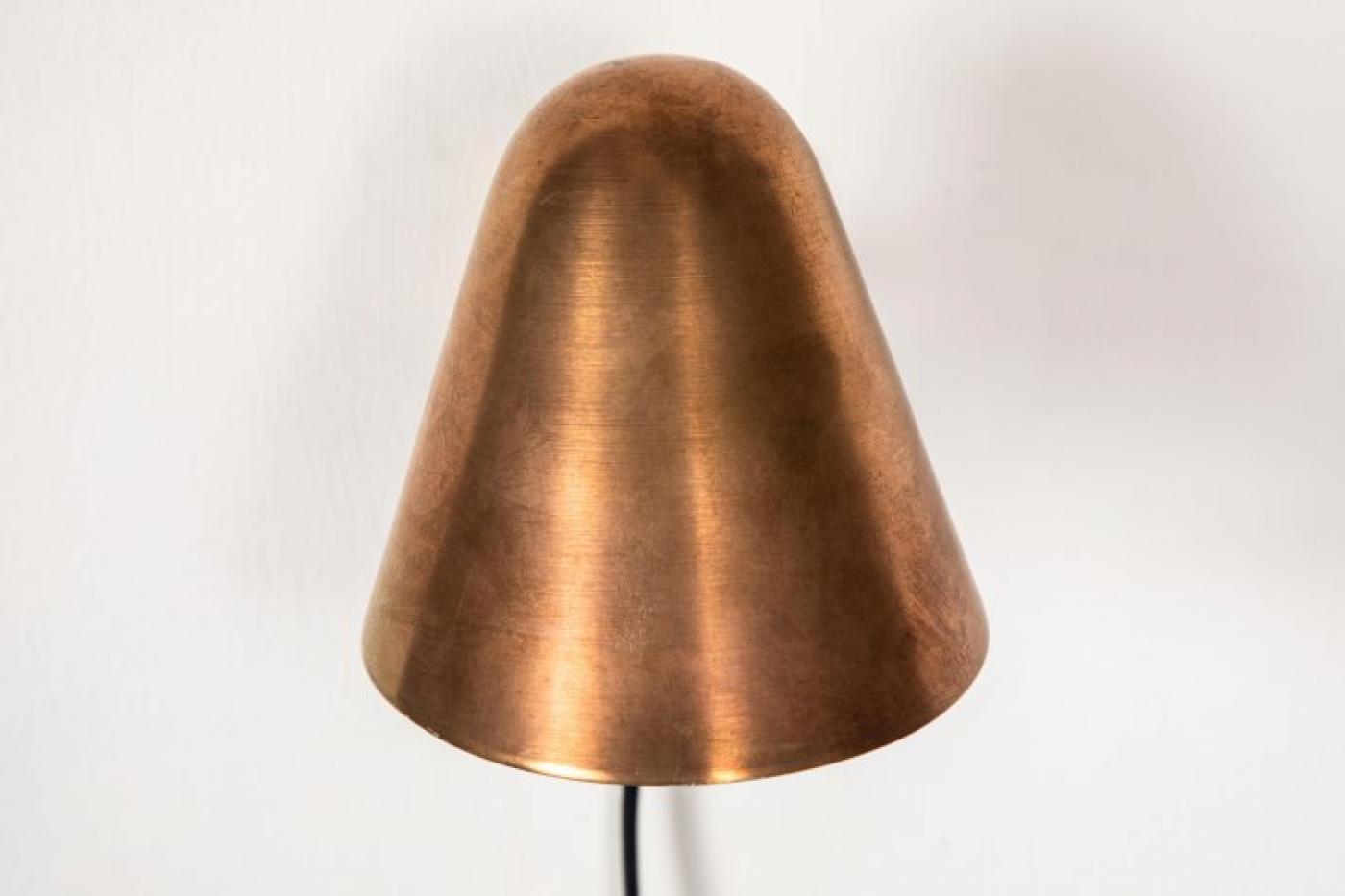 Jacques Biny - Pair of 1960s Jacques Biny Brass and Copper Wall Lights
