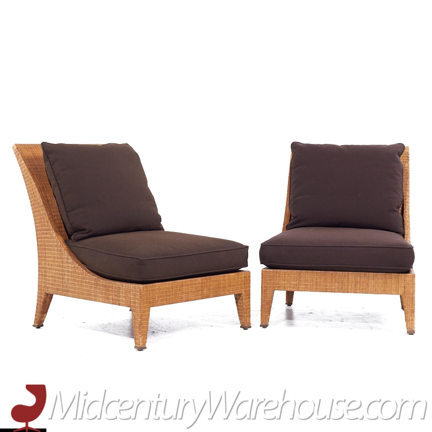 Jacques Garcia - Jacques Garcia for McGuire Mid Century Woven Raffia ...