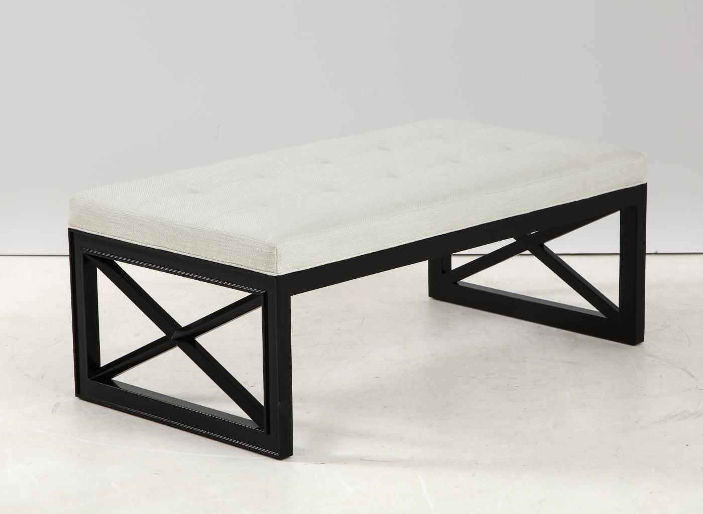 James Mont - James Mont Lattice Frame Upholstered Bench