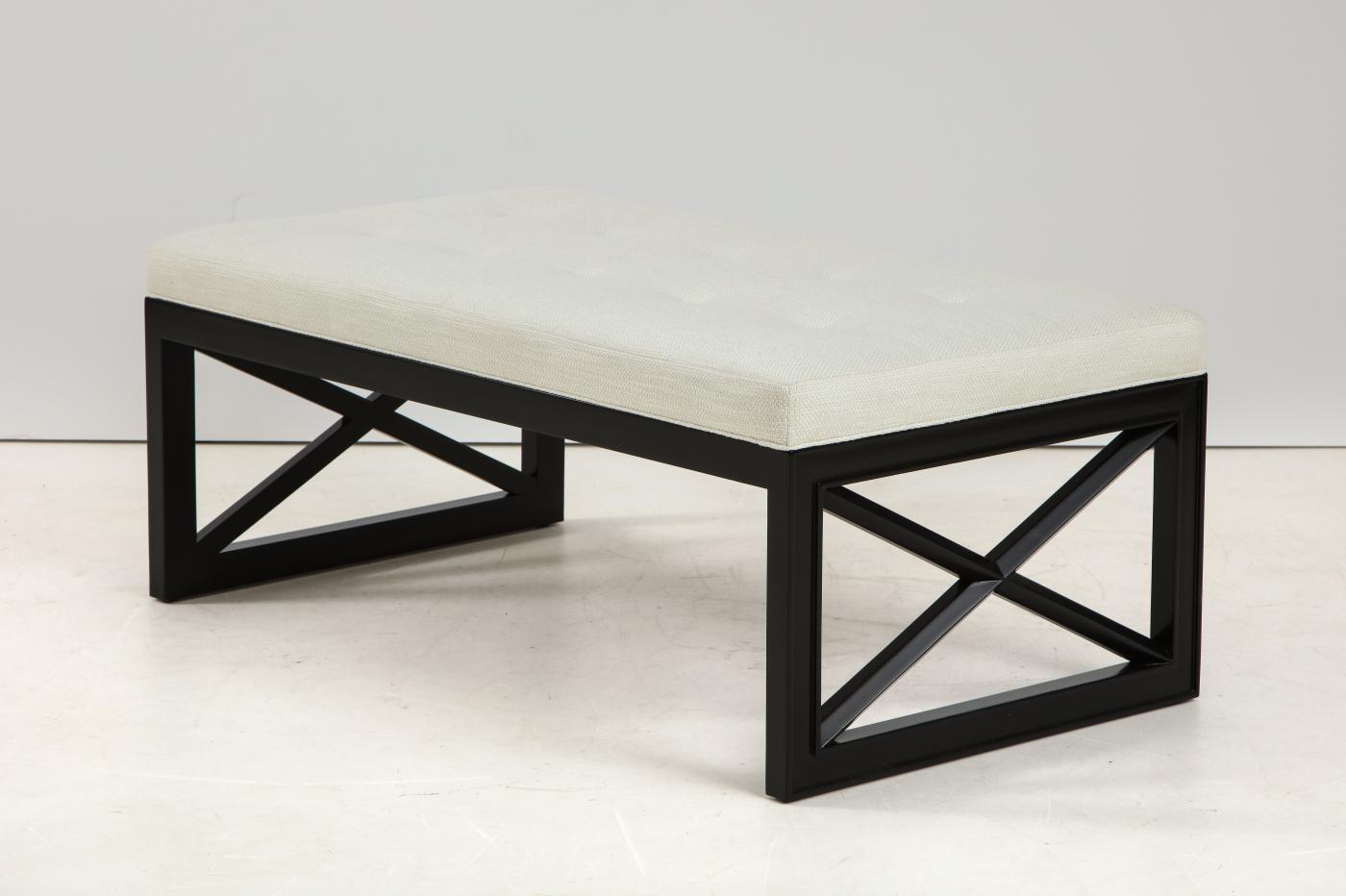 James Mont - James Mont Lattice Frame Upholstered Bench