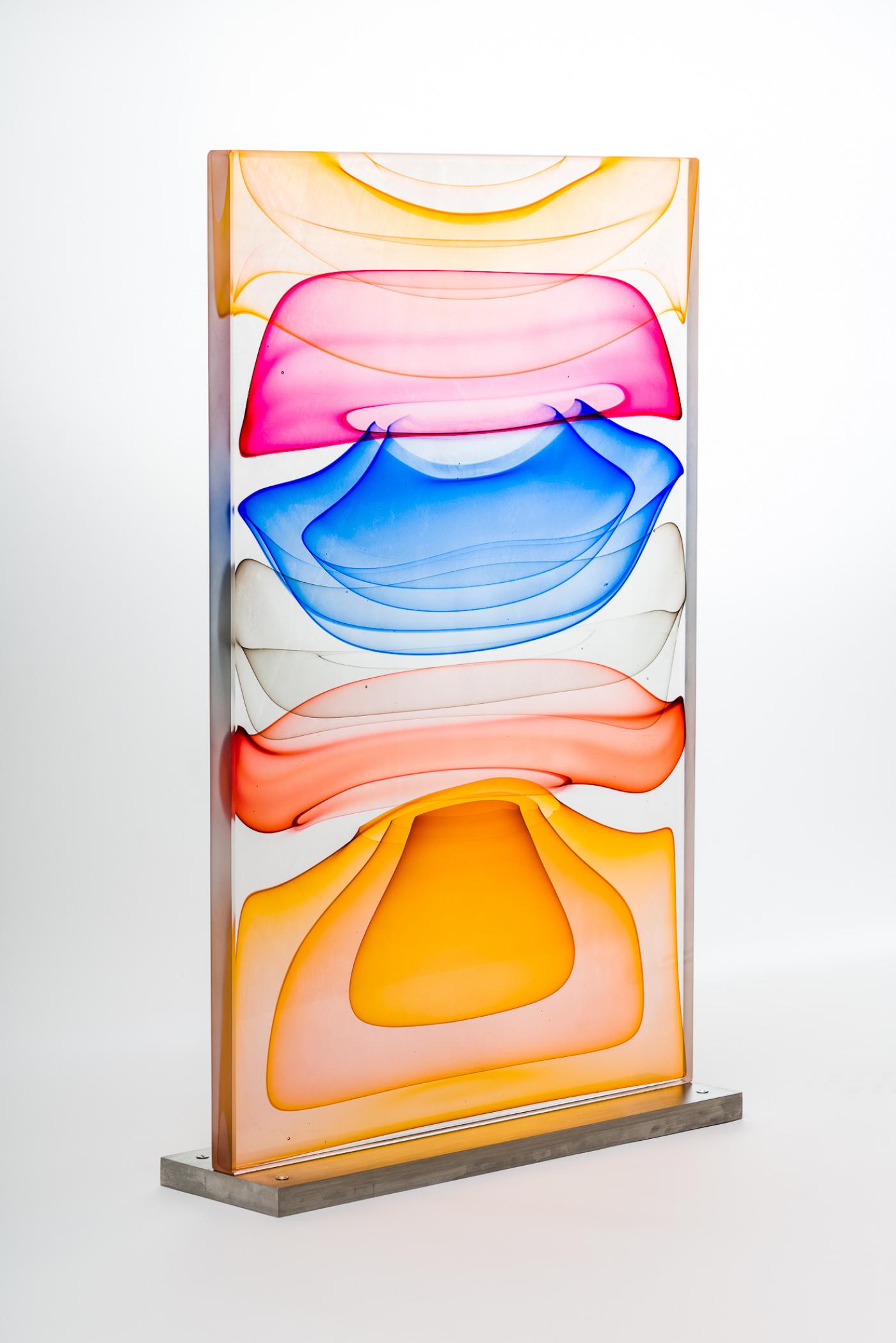 Jamie Harris - Infusion Block in Ambers, Ruby, Blue and Orange