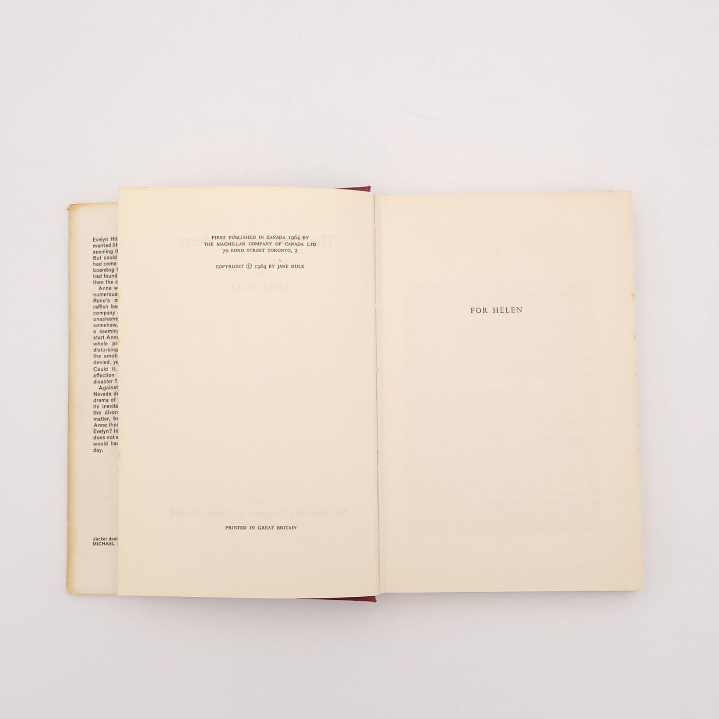 Jane Rule, "The Desert of the Heart", 1964