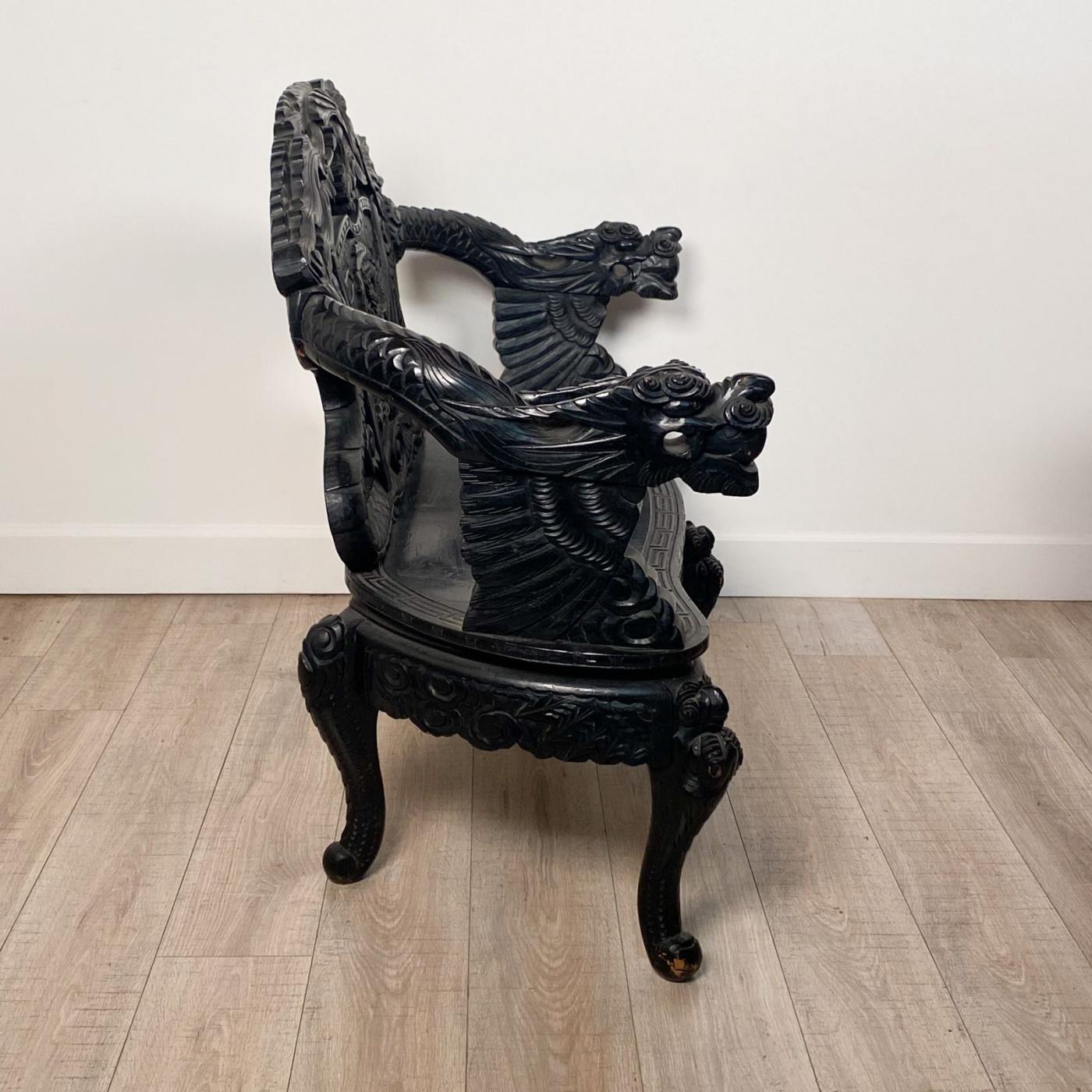 Japanese Dragon Bench, 19th Century