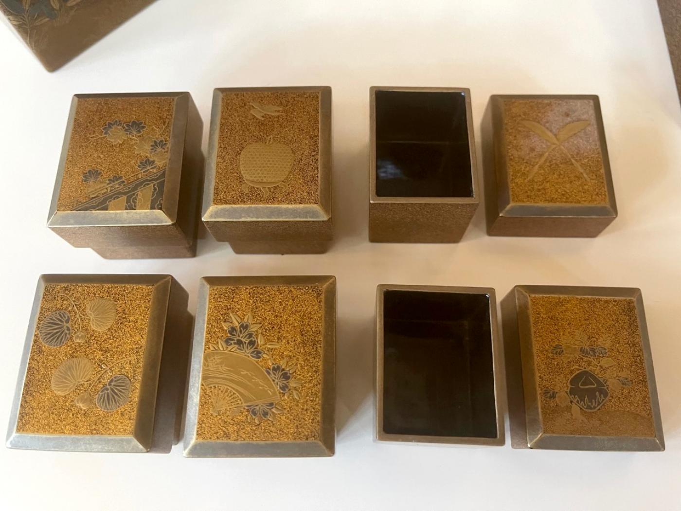 Japanese Lacquerware Set of Boxes Tebako