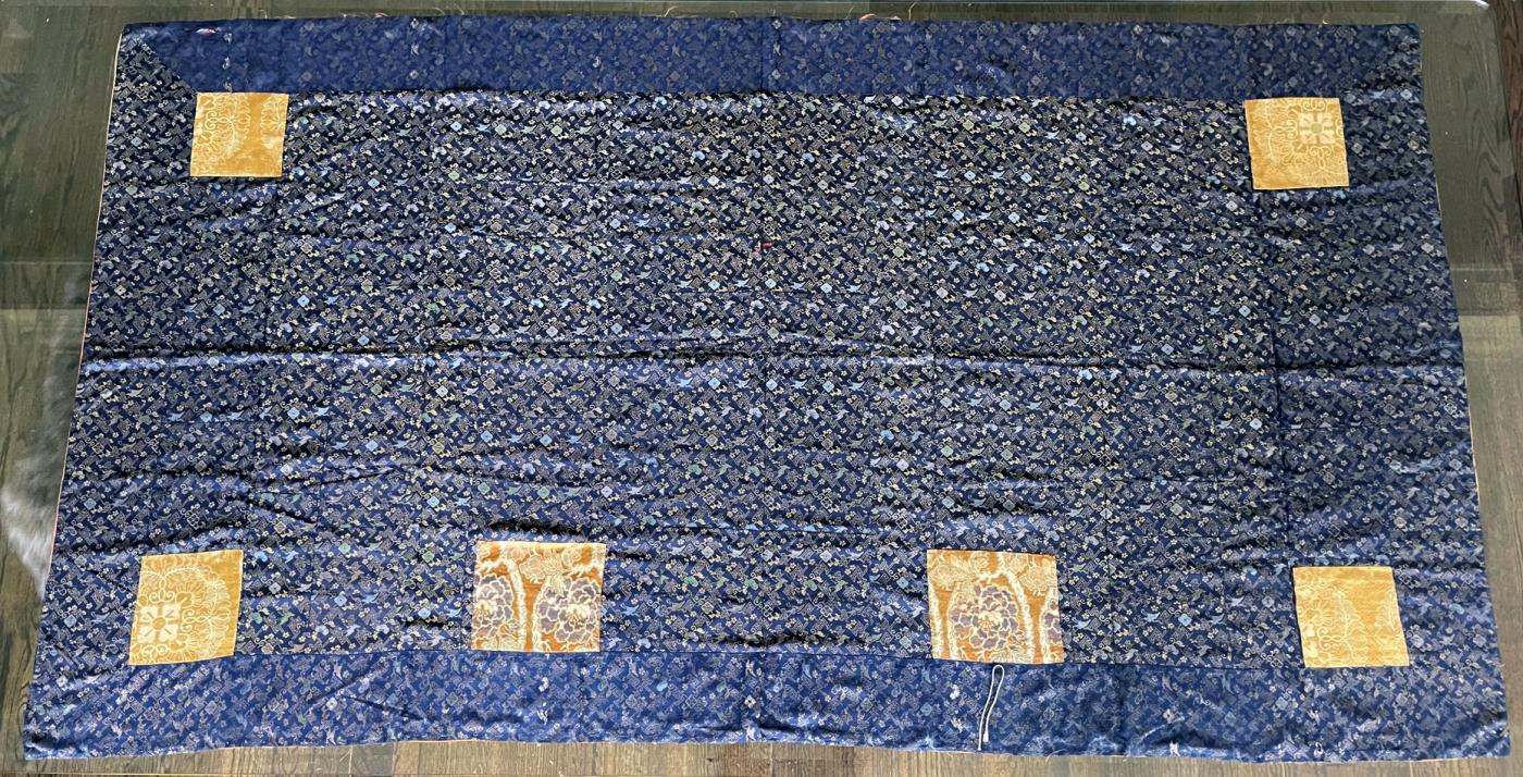 Japanese Monastery Robe Patchwork Kesa with Scription Edo Period