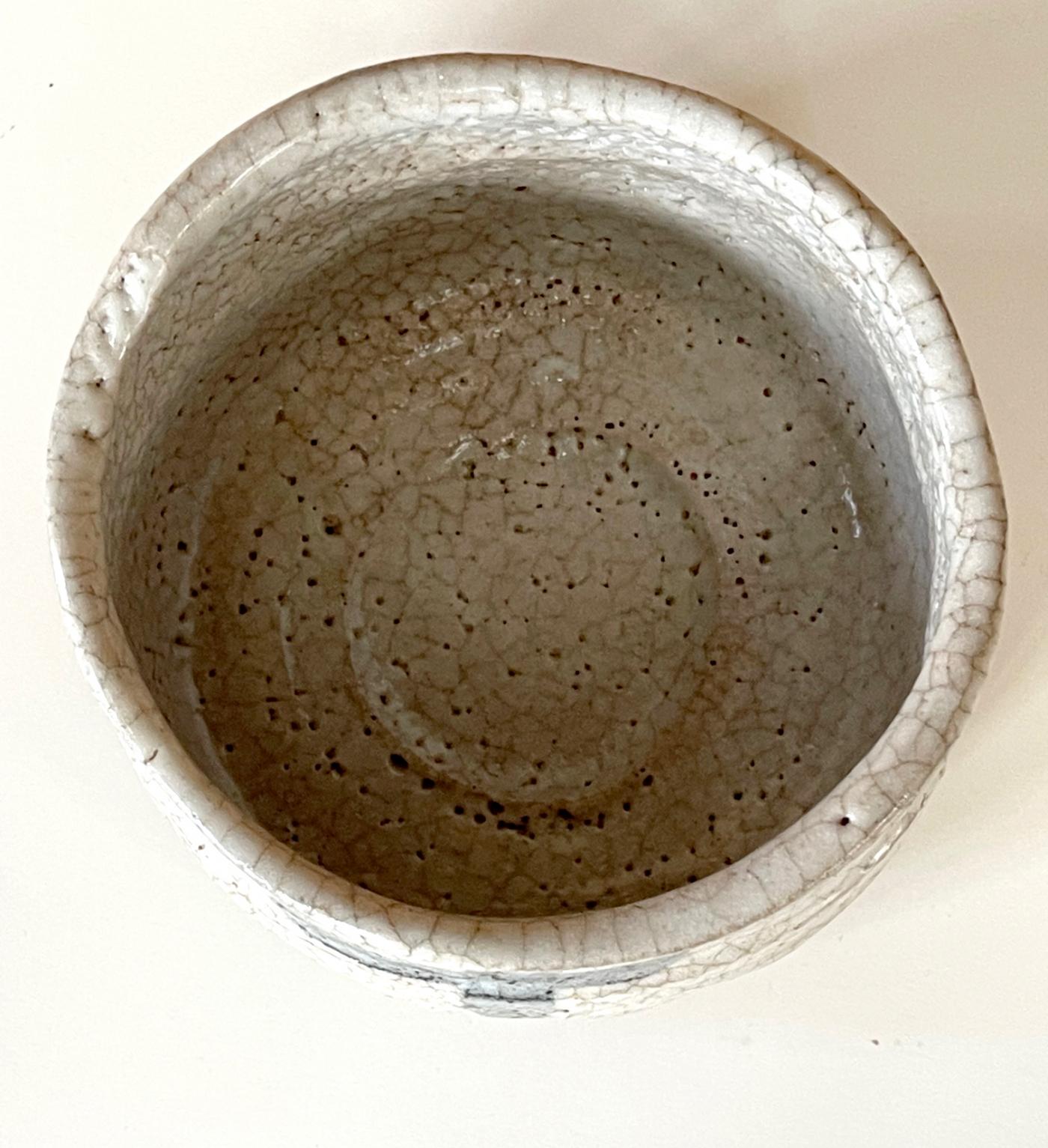 Japanese Shino Ware Chawan Tea Bowl by Toyoda Katsuhiko