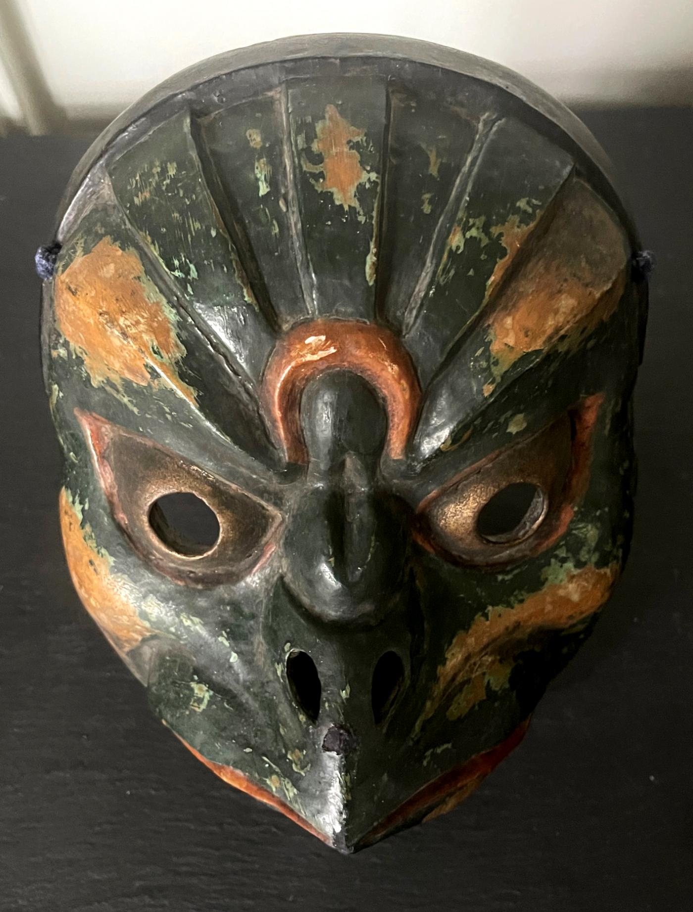 Japanese Wood Bugaku Mask of Korobase Edo Period