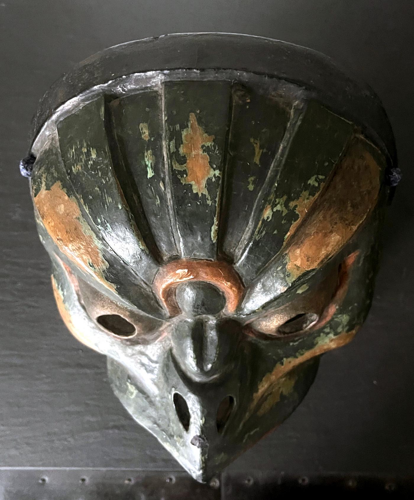 Japanese Wood Bugaku Mask of Korobase Edo Period