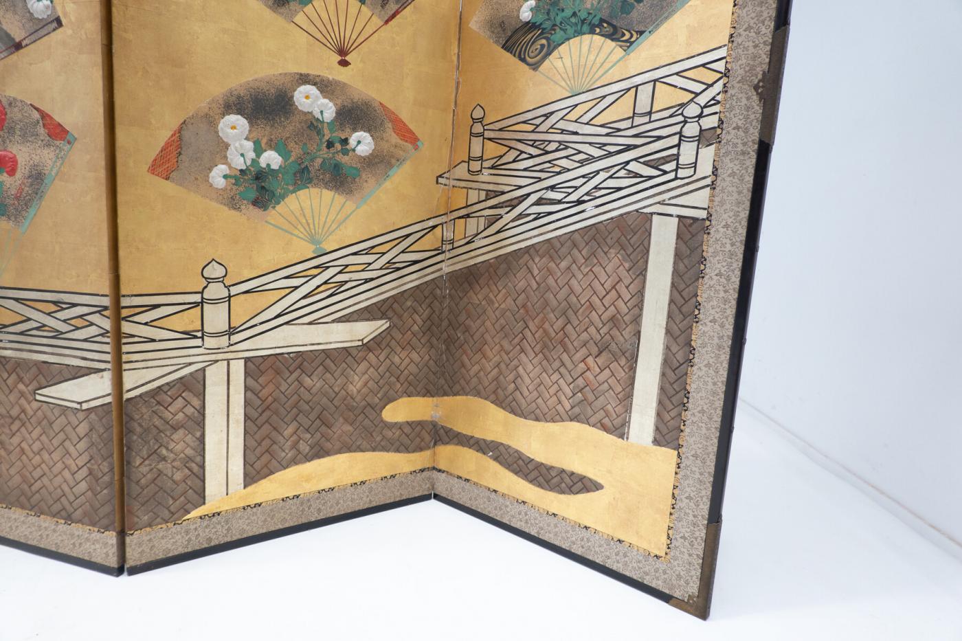 Japanese Wood & Paper Folding Screen