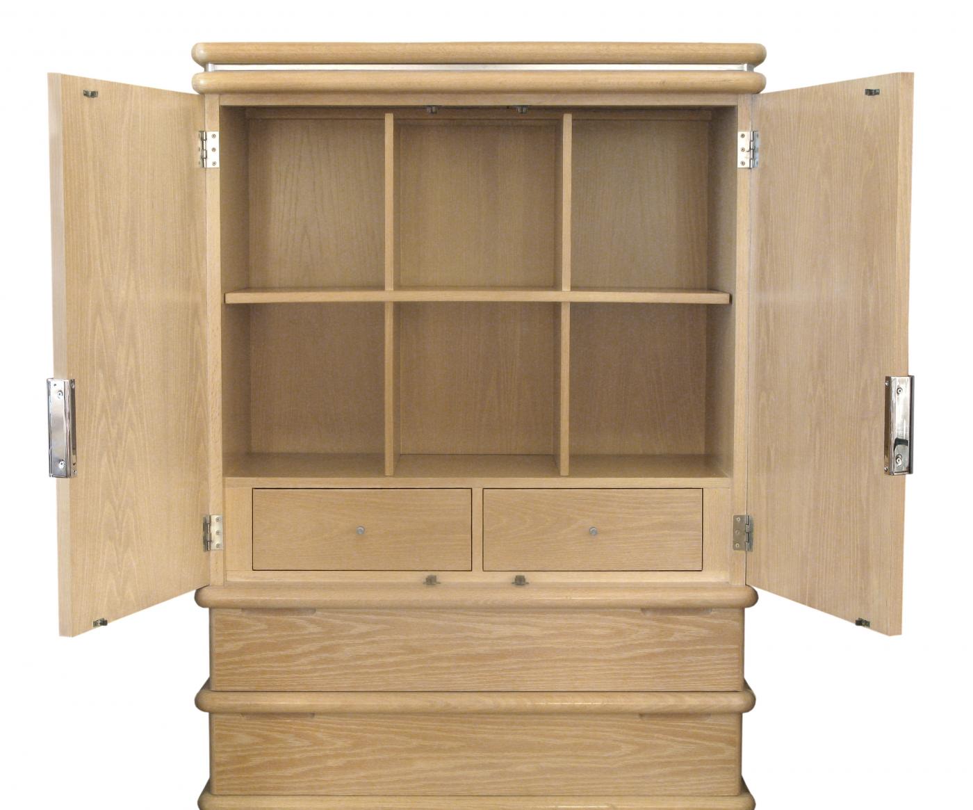 Jay Spectre - Jay Spectre Chest/Cabinet in Bleached Oak 1980s (Signed)