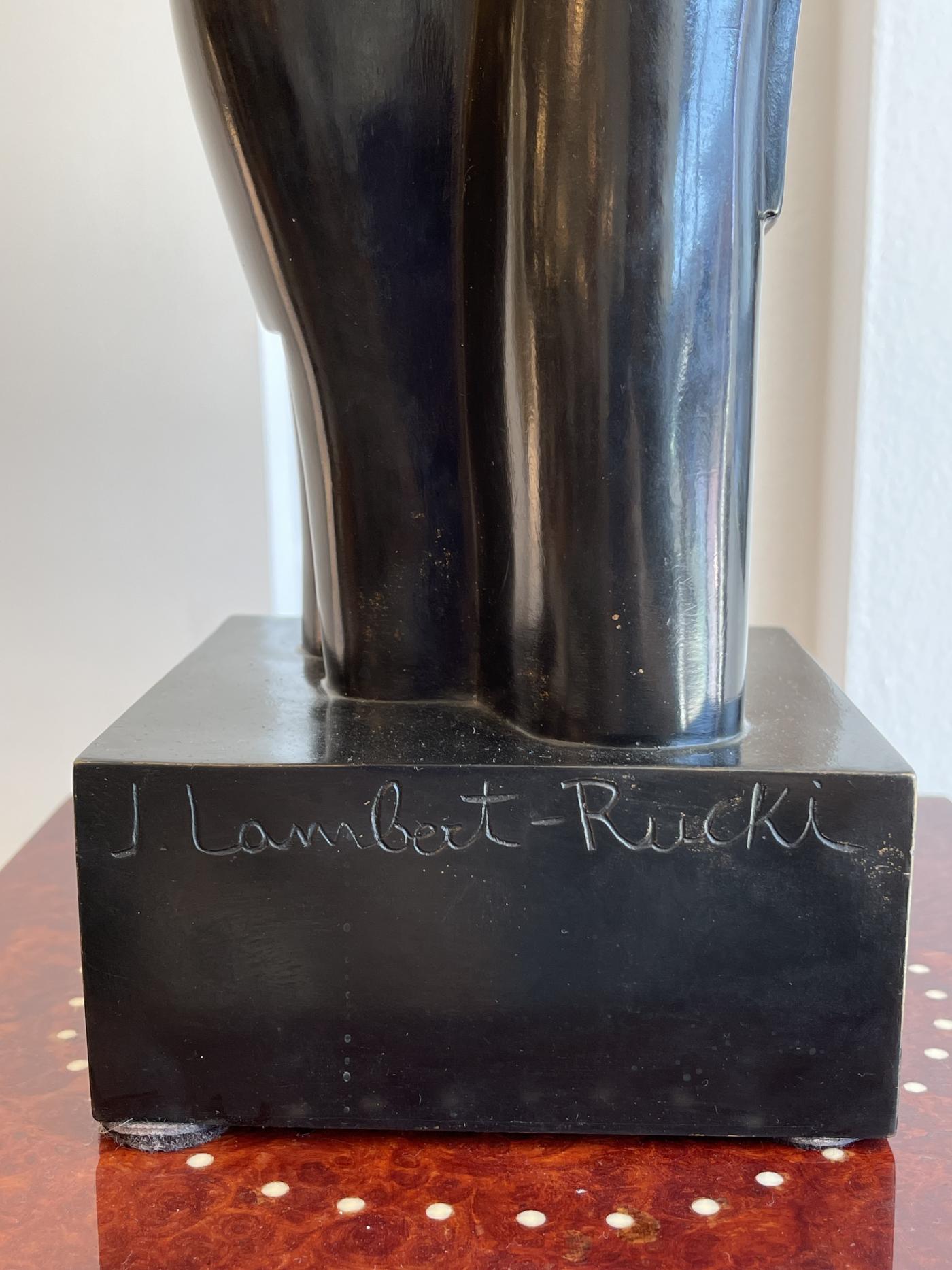 Jean Lambert-Rucki - French Bronze of a couple holding hands by Jean ...