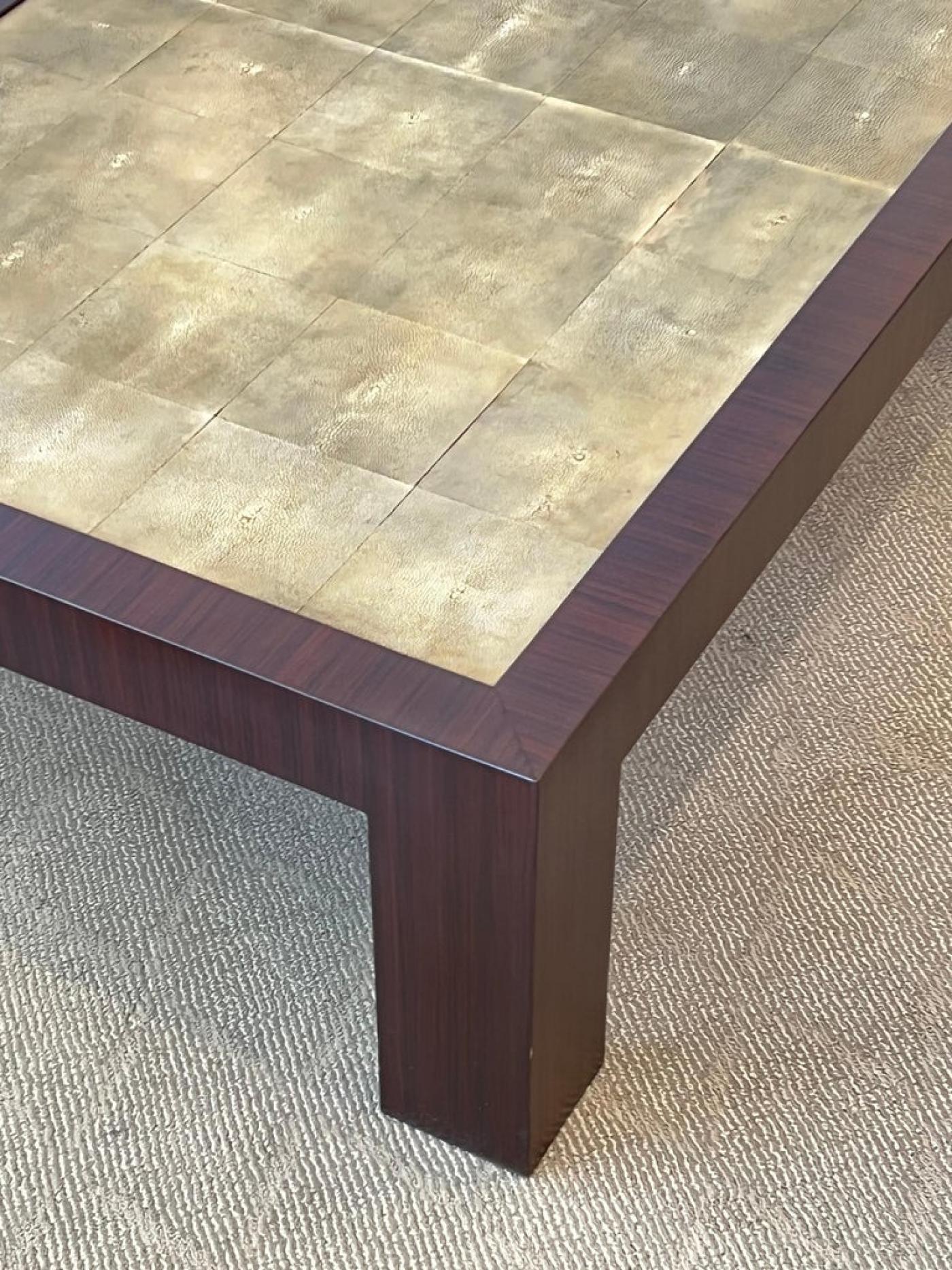 Jean-Michel Frank - Art Deco Style Rosewood and Shagreen Coffee Table