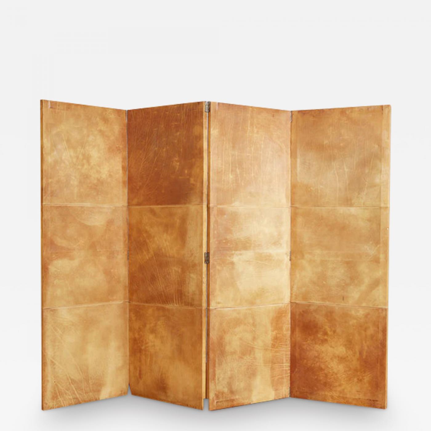 Jean-Michel Frank - JEAN-MICHEL FRANK STYLE LEATHER FLOOR SCREEN