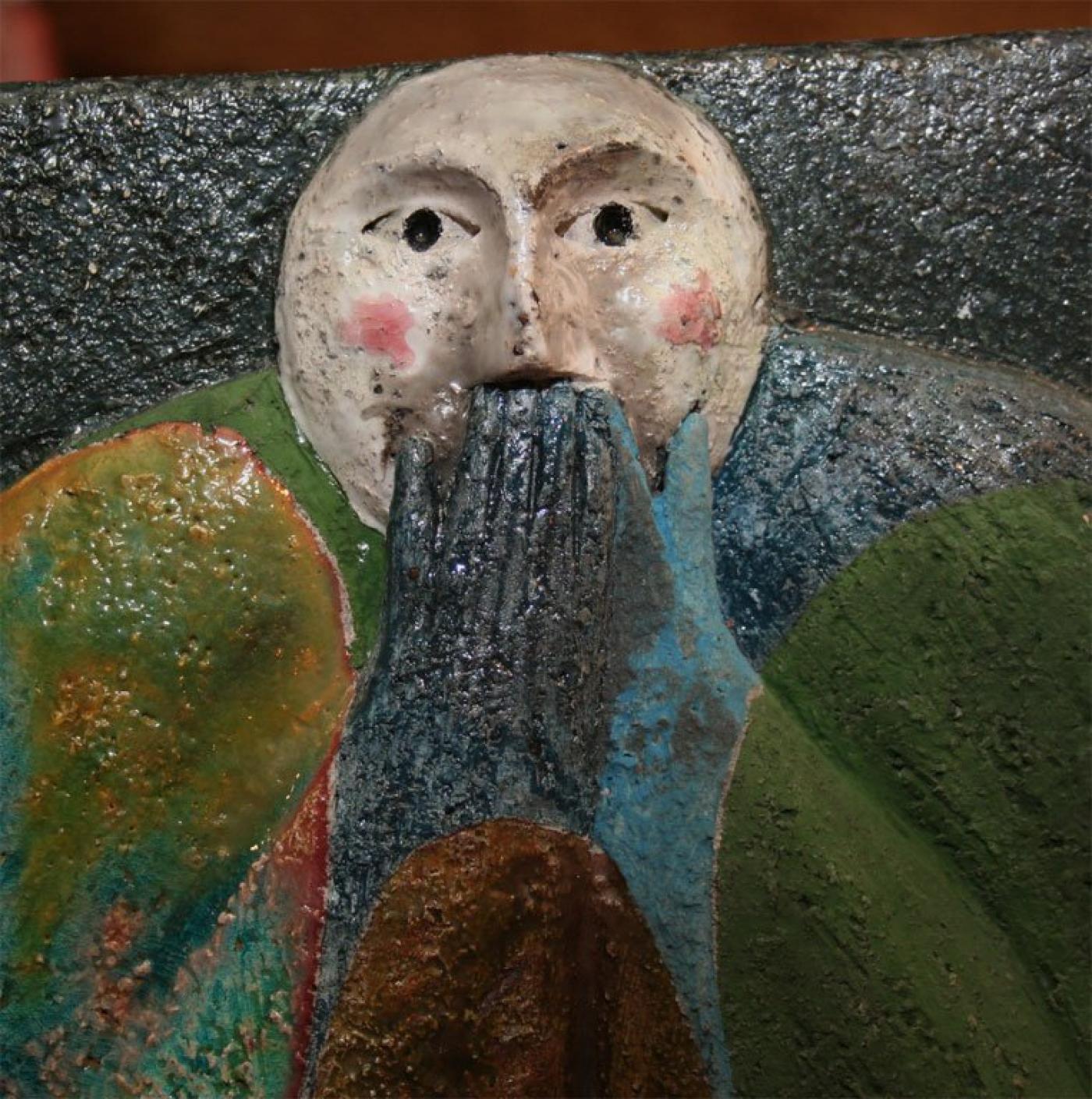 Jean-Paul Bonnet - "Proverb 5" Ceramic Tile Sculpture by Jean-Paul Bonnet