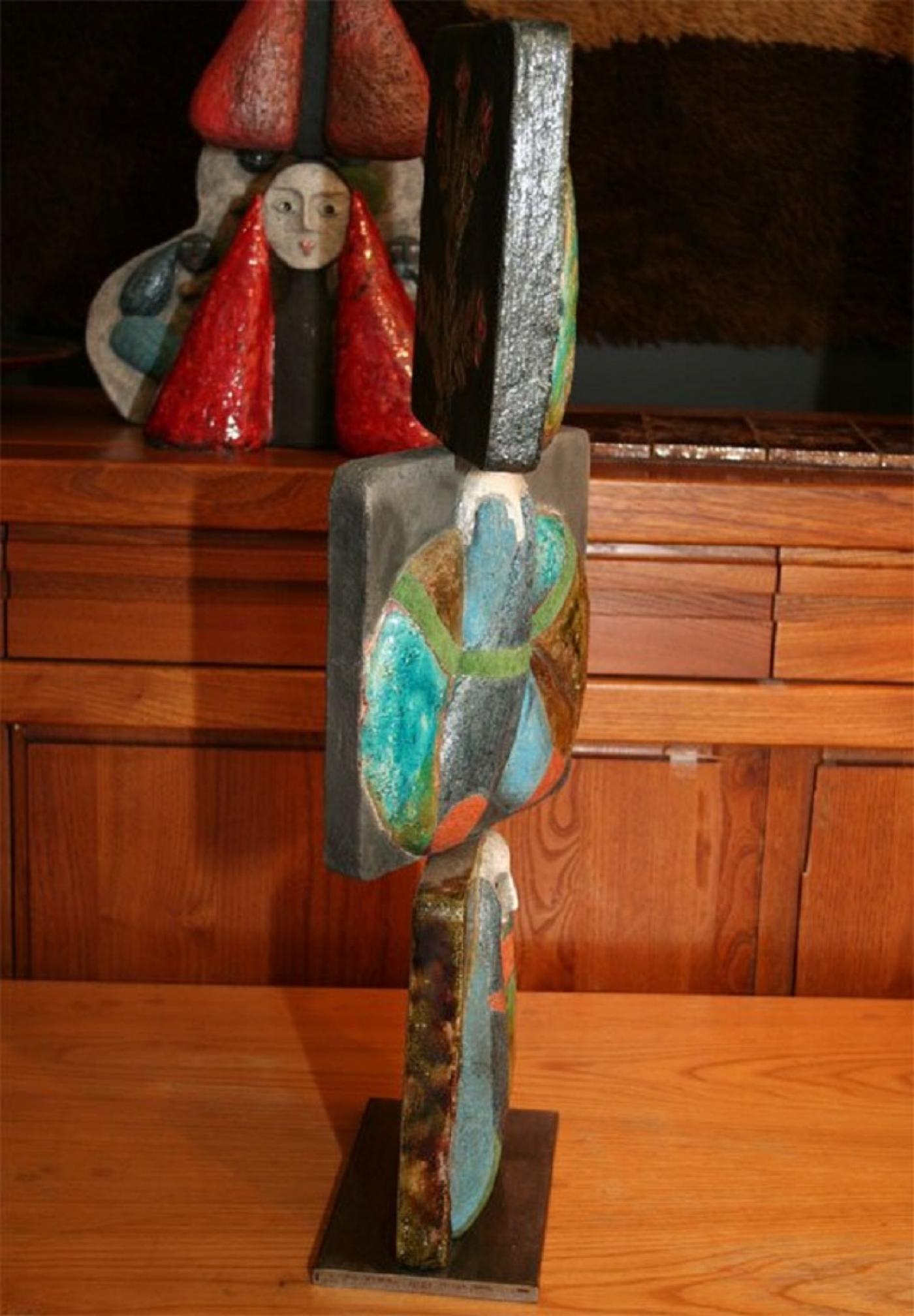 Jean-Paul Bonnet - "Proverb 5" Ceramic Tile Sculpture by Jean-Paul Bonnet