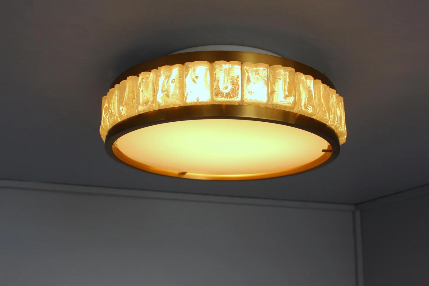 Jean Perzel - Fine French 1970s Brass and Glass « Queen’s Necklace ...