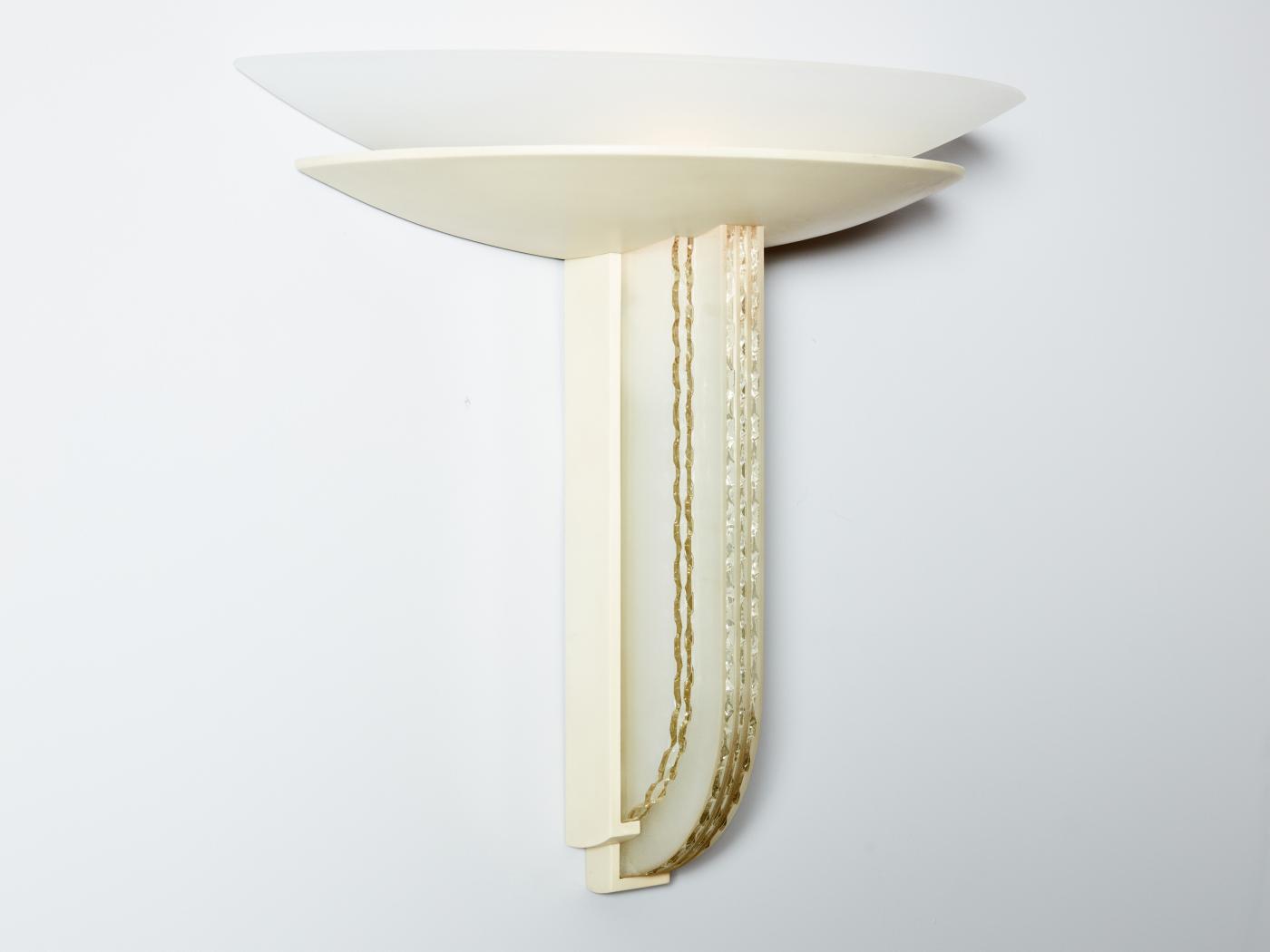 Jean Perzel - Jean Perzel pair of original cut glass wall lights No 650 ...