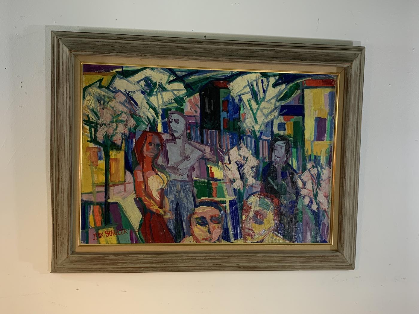 Jean Schuler - JEAN SCHULER COLORFUL ABSTRACT PAINTING