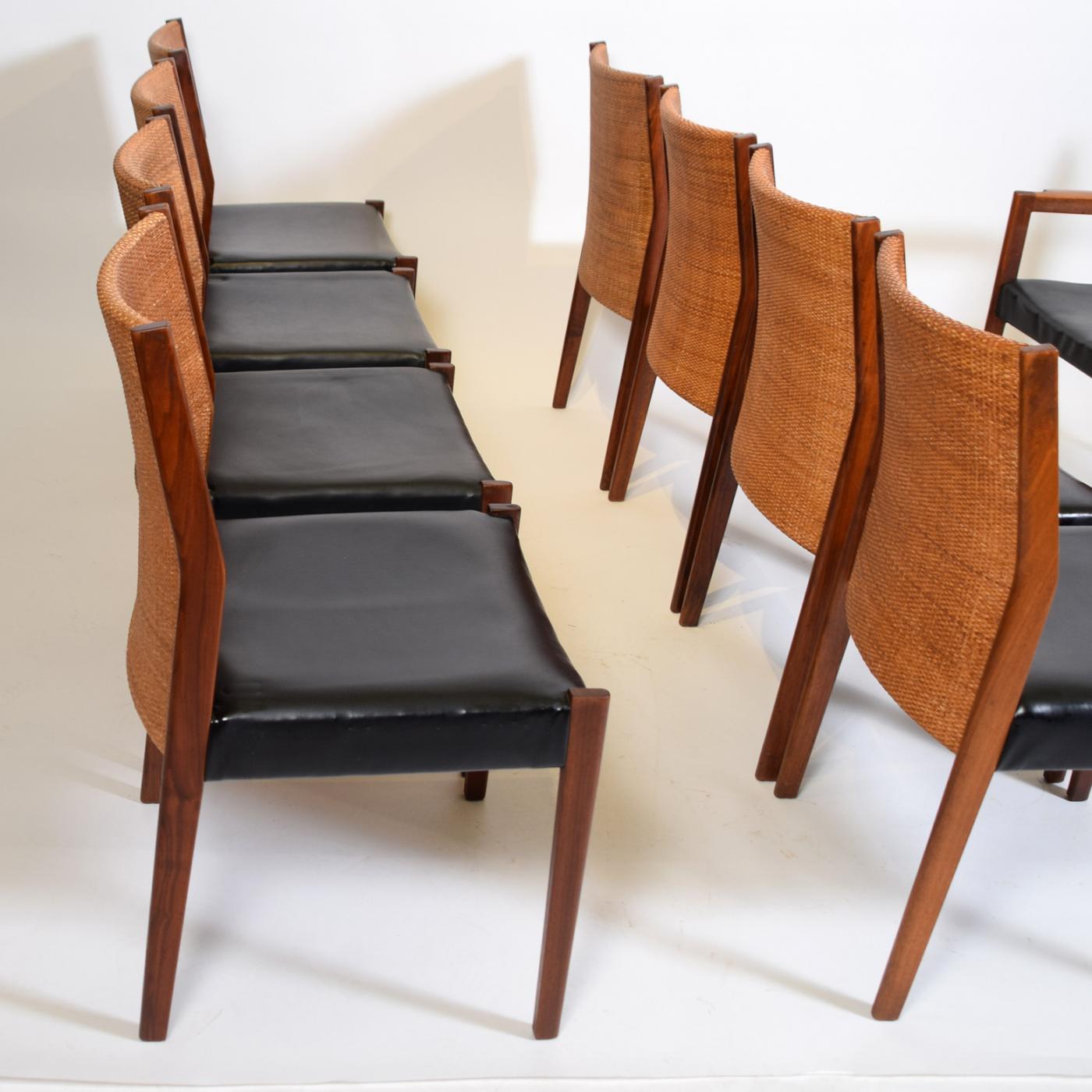 Jens Risom - Set of 10 Jens Risom Dining chairs for Risom Design 1960's