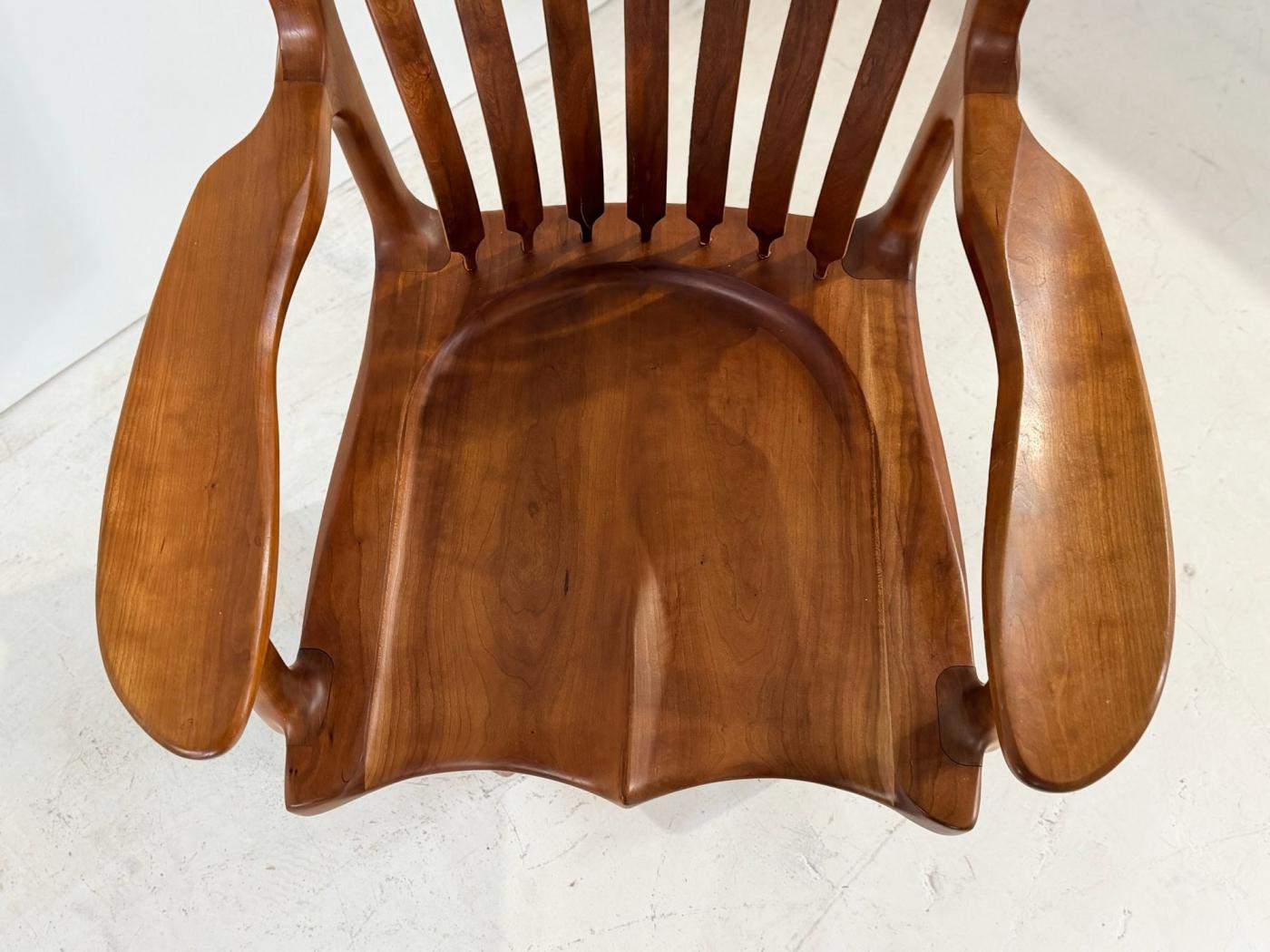 Jim Hammer Walnut High Back Desk Chair, 1970
