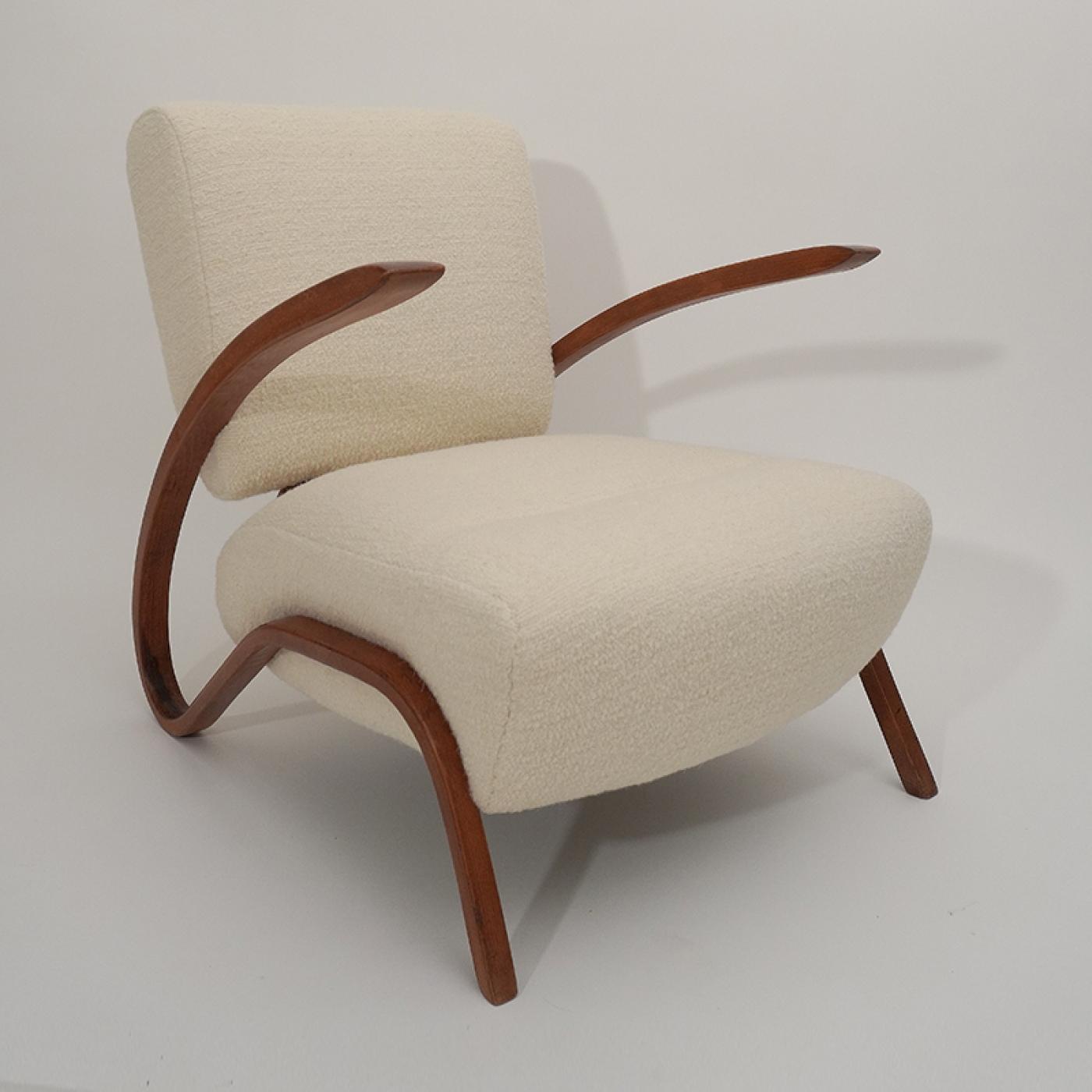 Jindrich Halabala - SET OF TWO RARES ART DECO H275 ARMCHAIRS by Jind ...