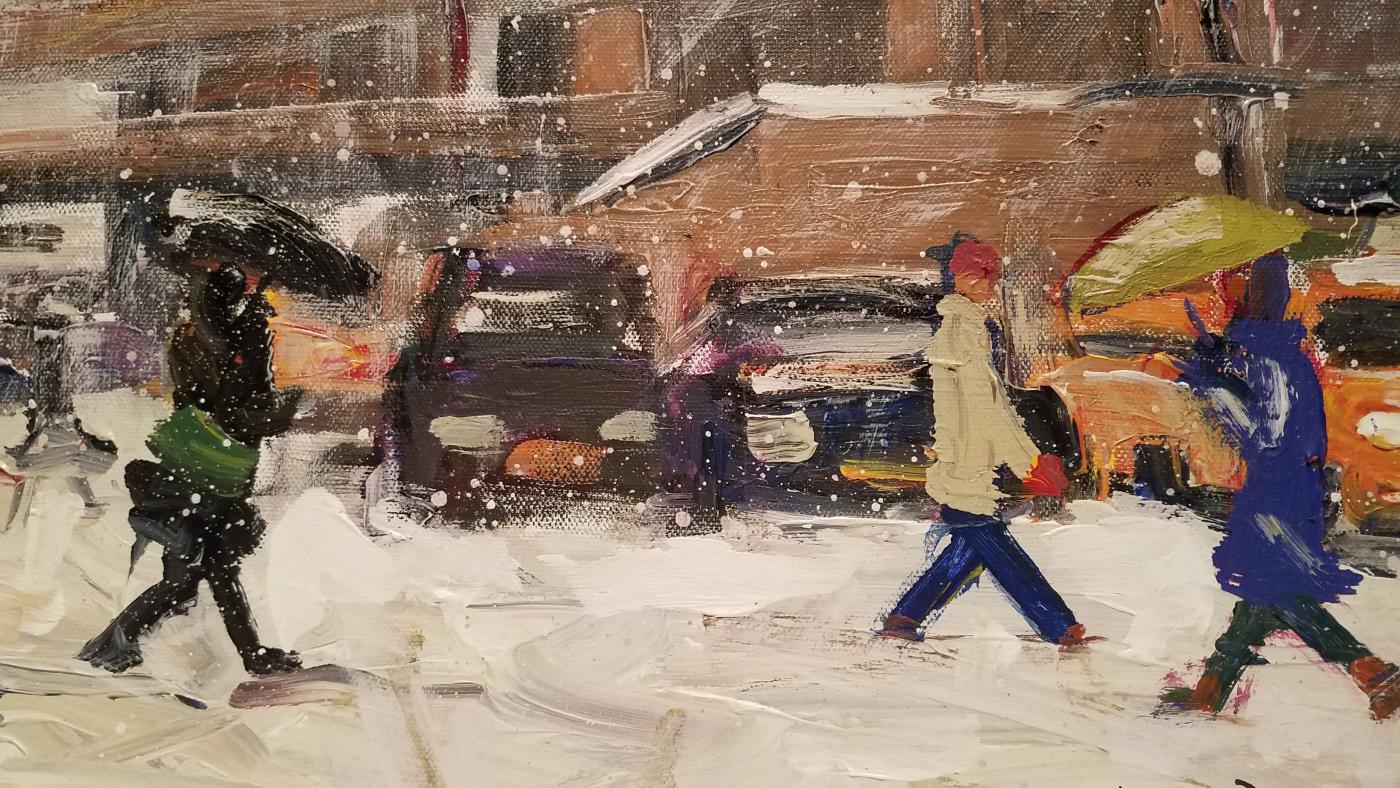 John Crimmins - John Crimmins Painting " Wintry Brooklyn"