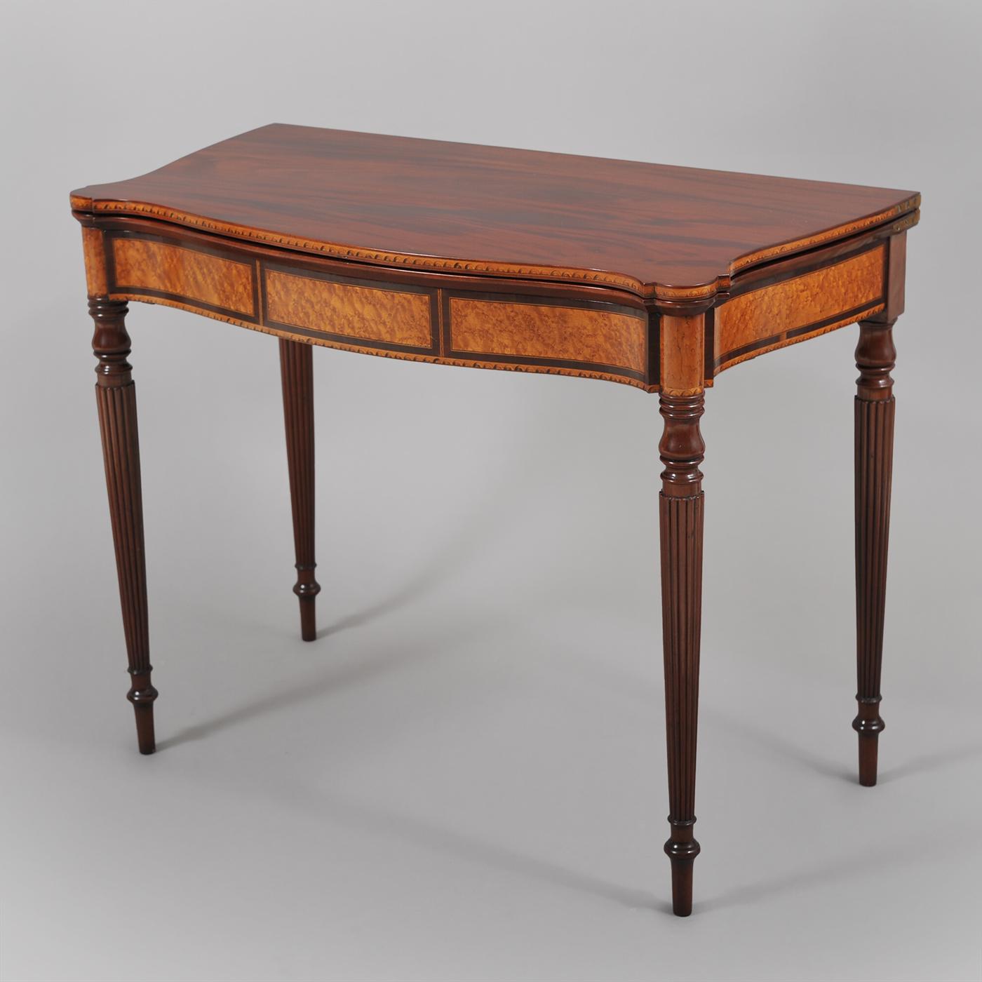John & Thomas Seymour - Federal Serpentine-Front Card Table