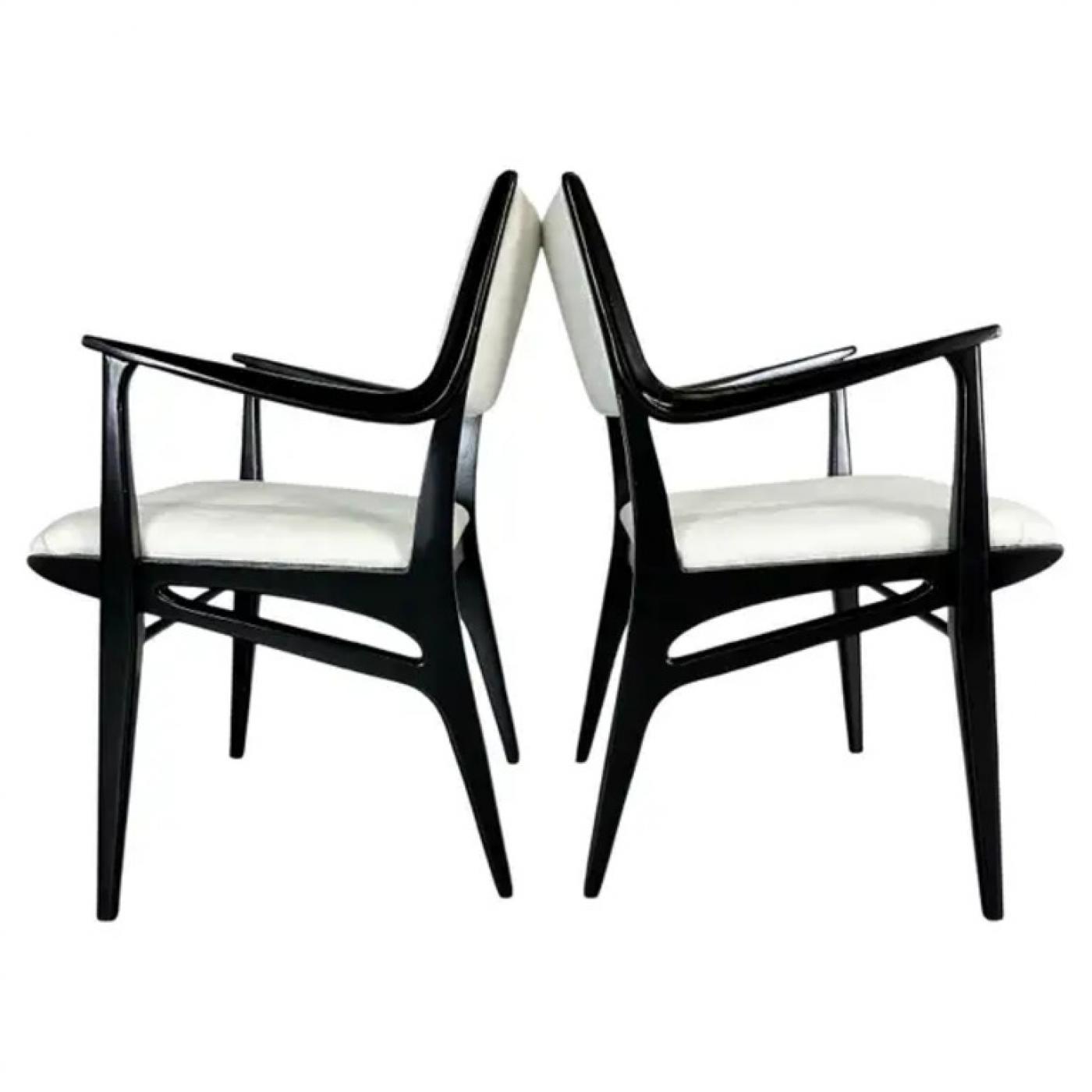 John Van Koert - Drexel Set of Six Modernist Lacquered Armchairs by ...