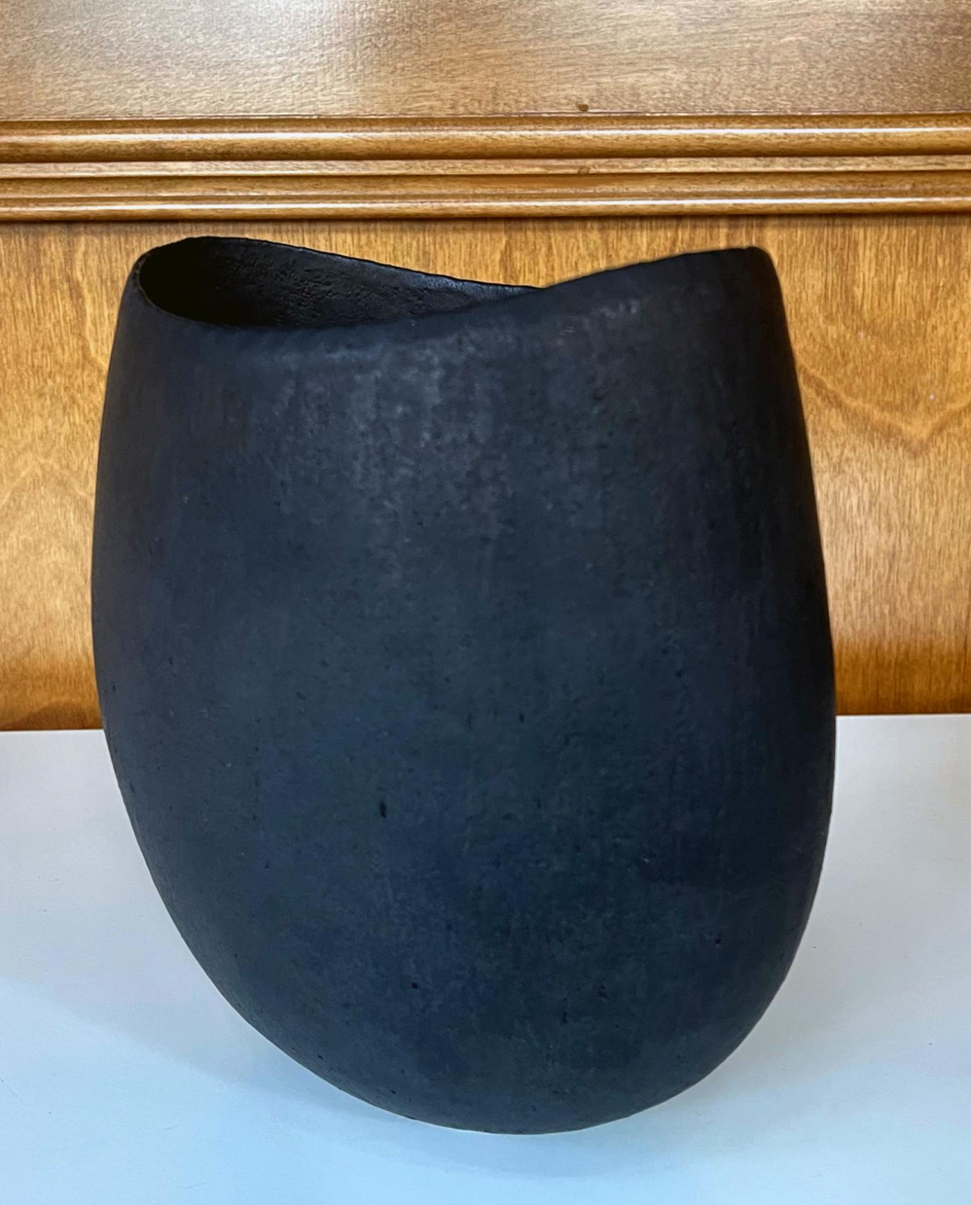 John Ward - Ceramic Oval Vessel by British Studio Potter John Ward