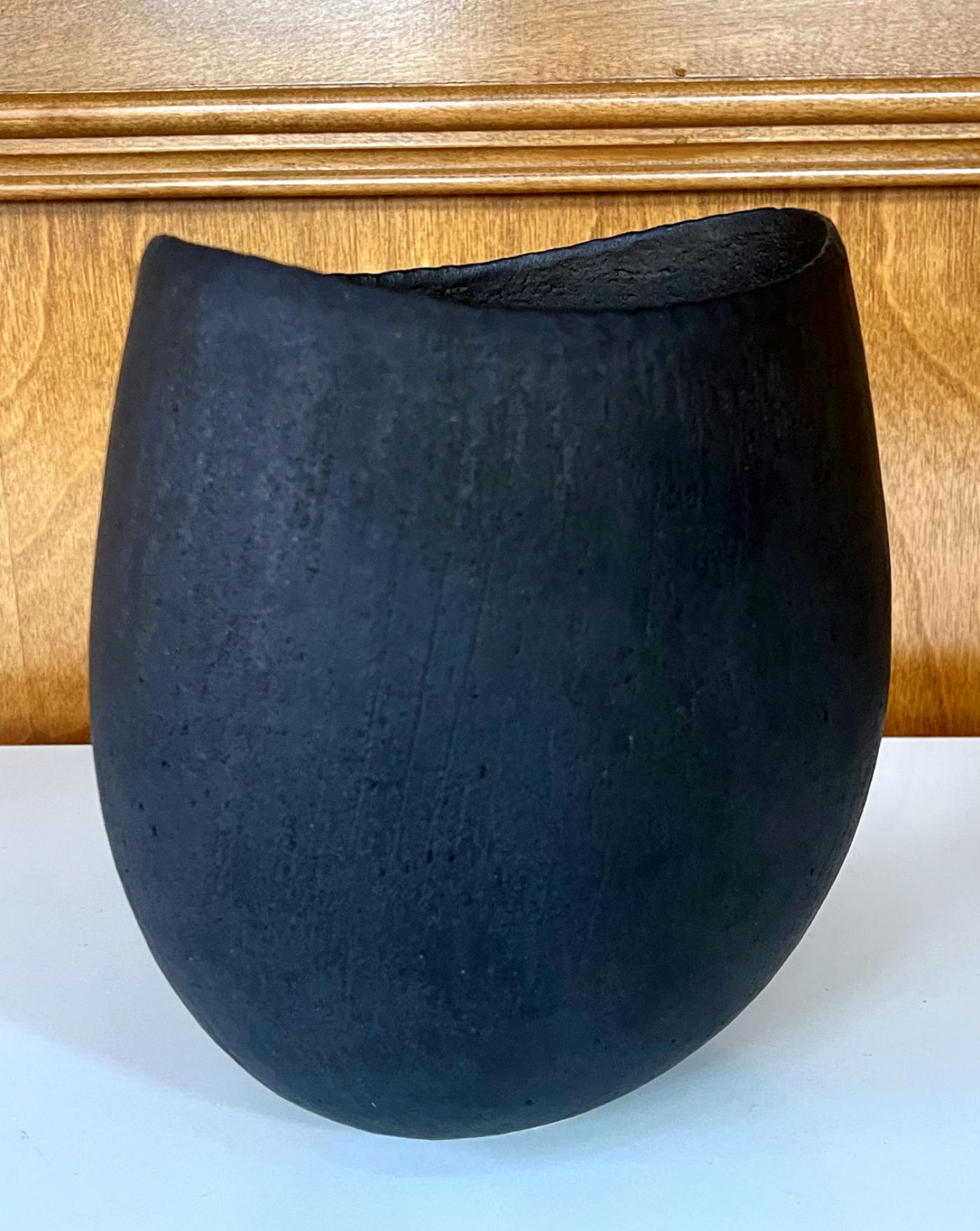 John Ward - Ceramic Oval Vessel by British Studio Potter John Ward