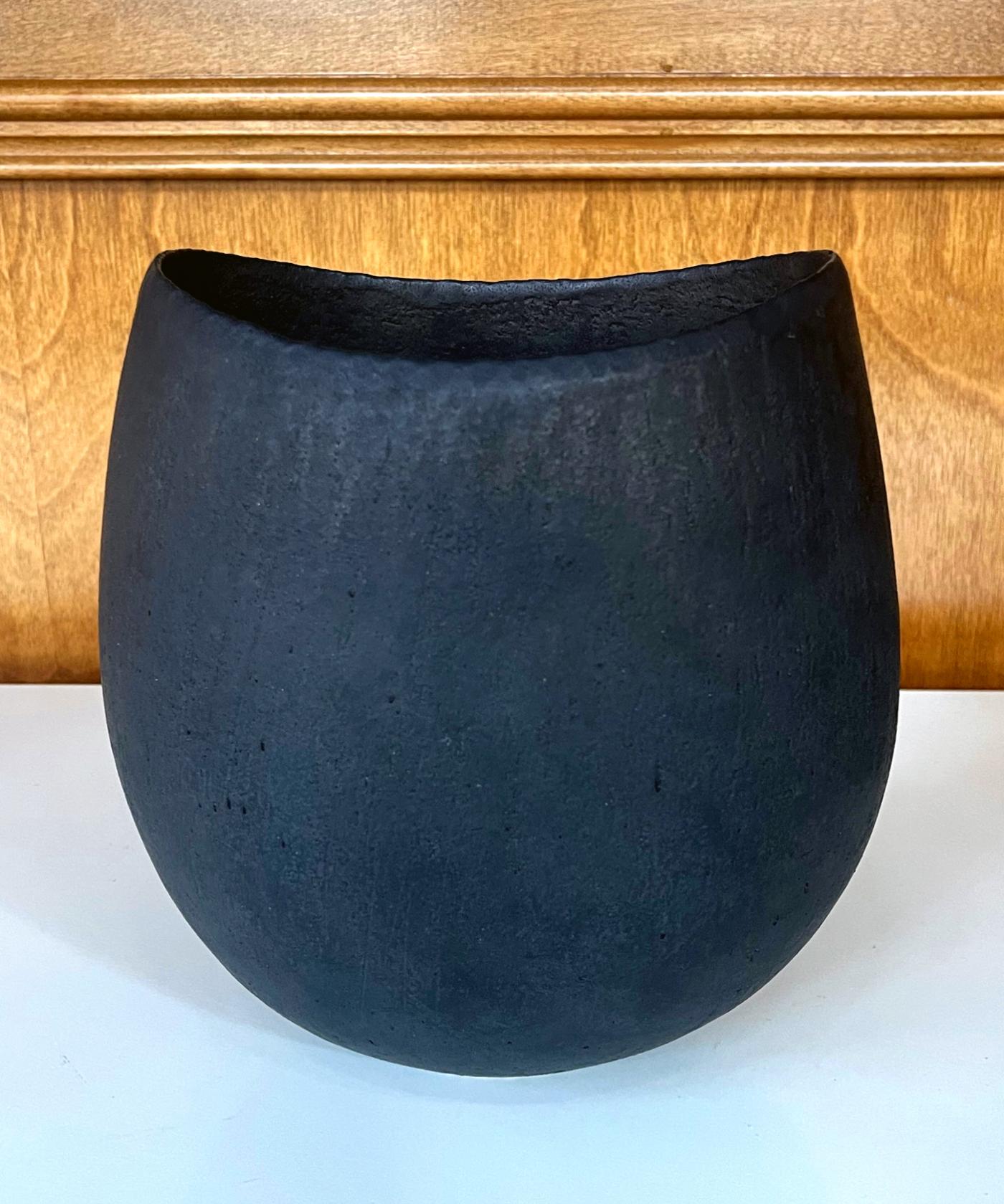 John Ward - Ceramic Oval Vessel by British Studio Potter John Ward