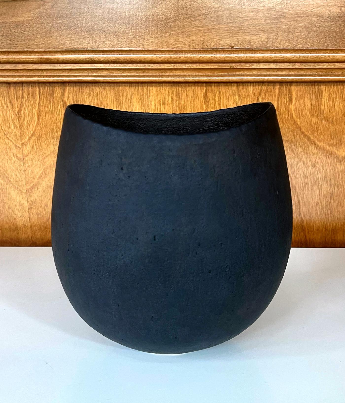 John Ward - Ceramic Oval Vessel by British Studio Potter John Ward