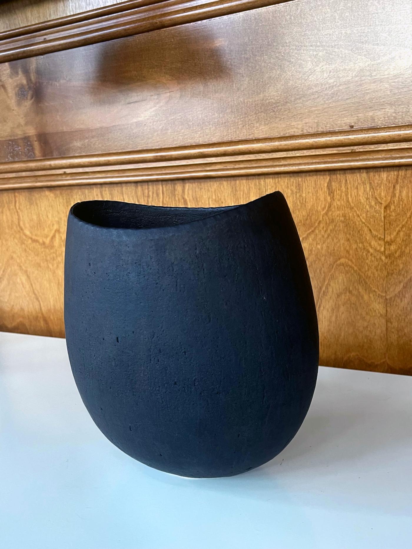 John Ward - Ceramic Oval Vessel by British Studio Potter John Ward