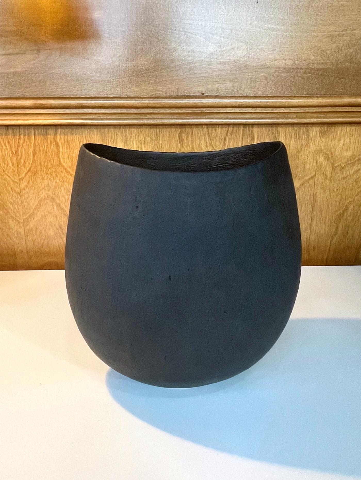 John Ward - Ceramic Oval Vessel by British Studio Potter John Ward