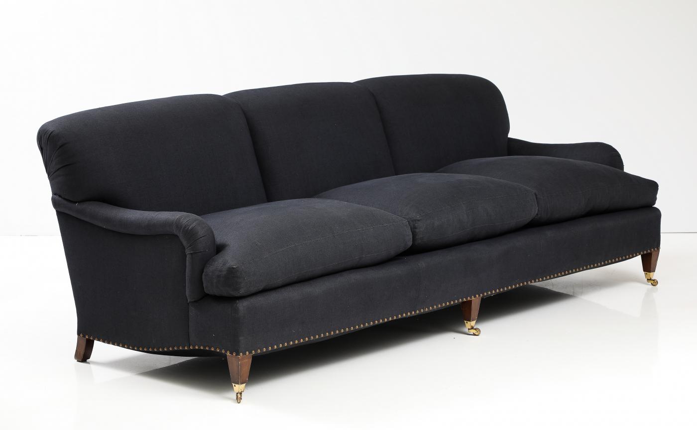 Jonas Upholstery Custom "Rutherford" Roll-Arm Sofa, United States, c. 1990
