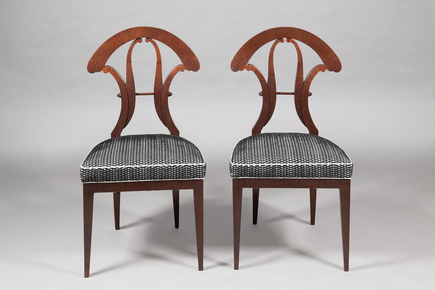Josef Danhauser - A Pair of important Biedermeier Side Chairs by Josef ...