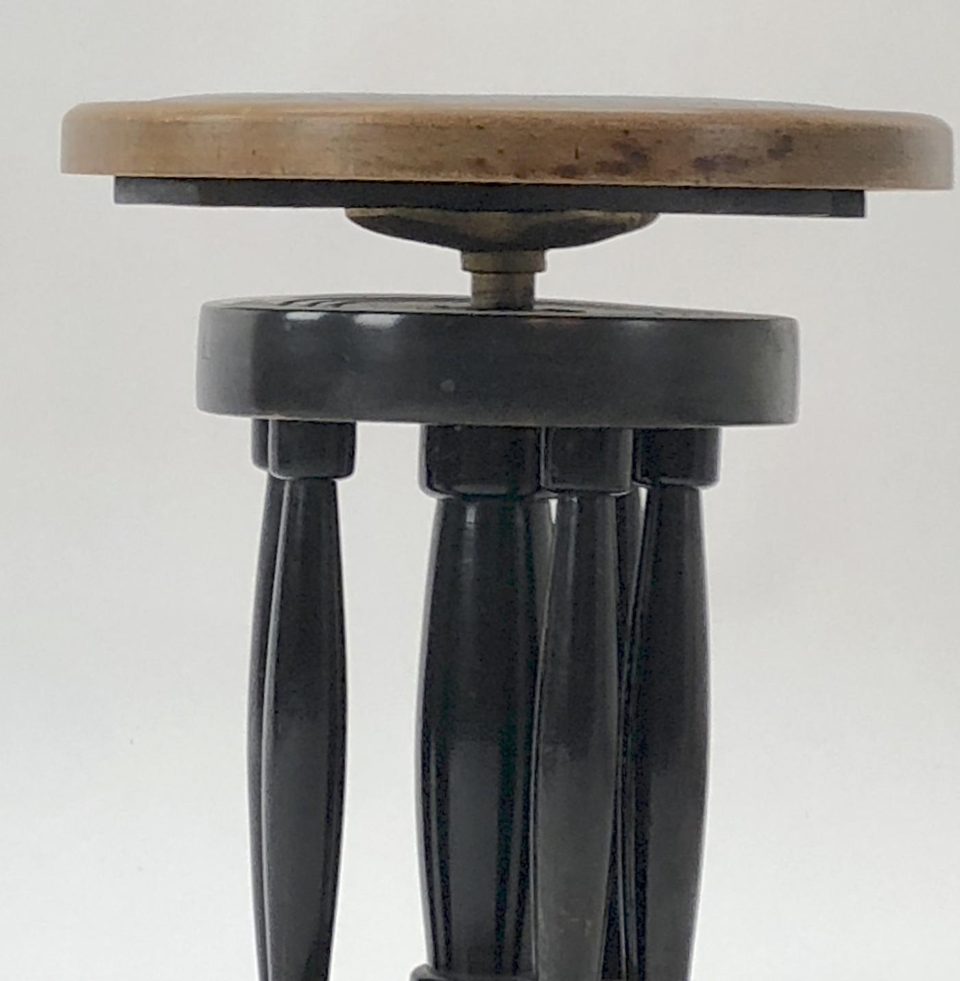 Josef Hoffmann - Hoffman austrian succession rarest adjustable piano stool