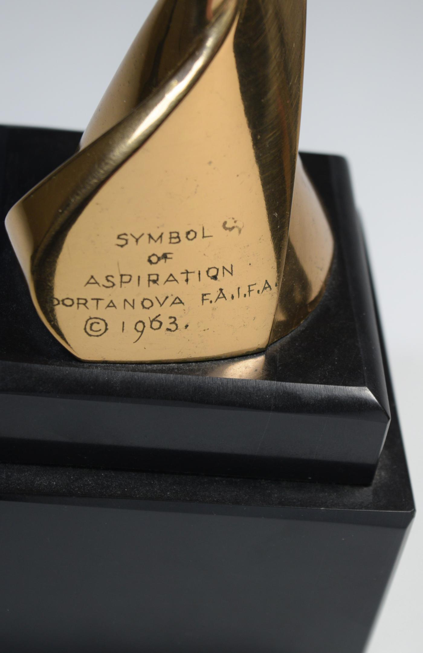 Joseph Domenico Portanova - Futurist Abstract Bronze Space Age Sculpture