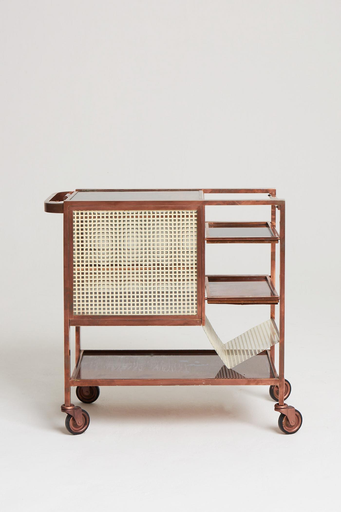 Joseph Hoffman Johnson - Copper Drinks Trolley Attributed to Joseph ...