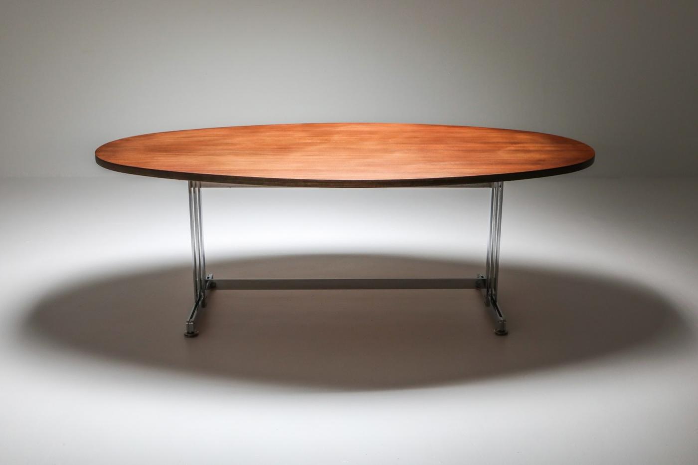 Jules Wabbes - Jules Wabbes Oval Dining Table for Mobilier Universel ...