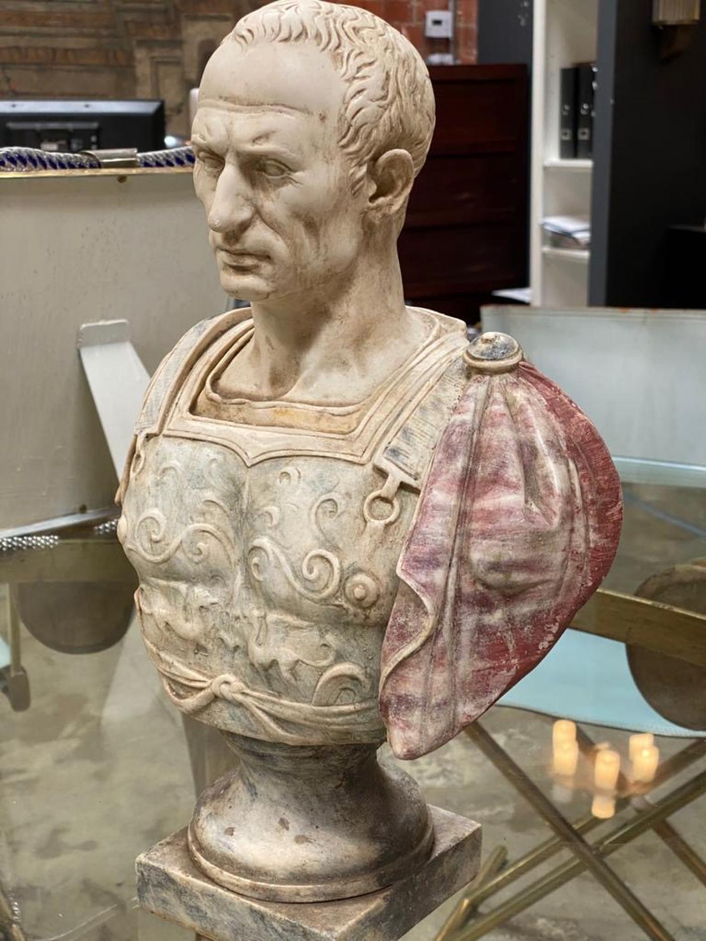 Julius Caesar Bust Sculpture , 20th Century