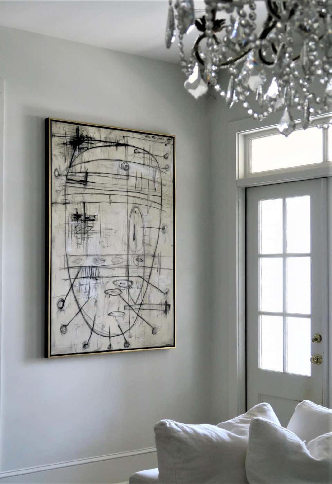 Karina Gentinetta - "Primal Faces I" Original Painting, 2019, 40" x 60 ...