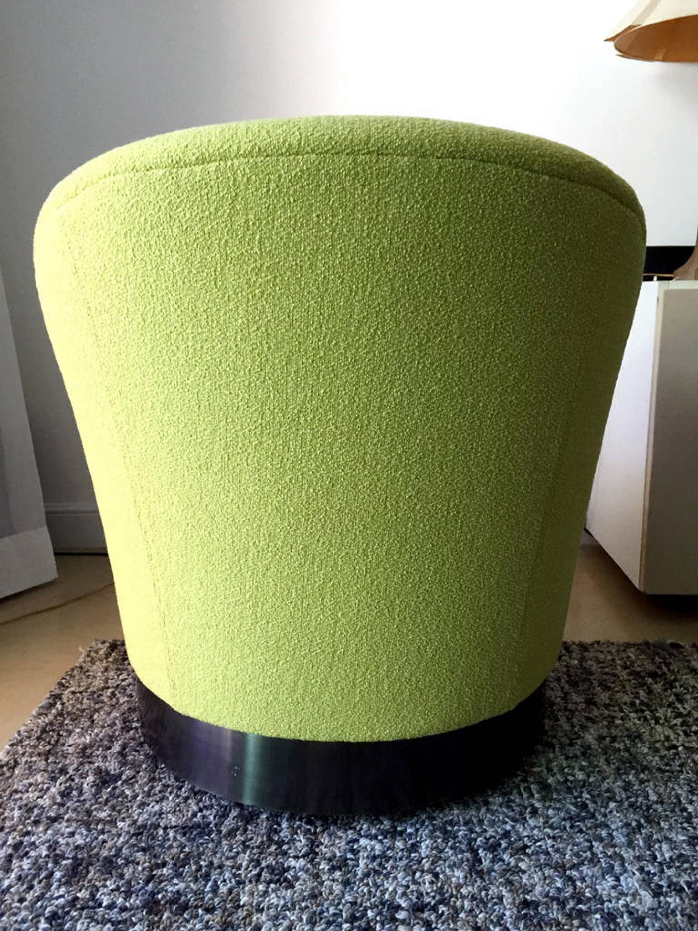 Karl Springer - Club Lounge Chair on Castors by Karl Springer