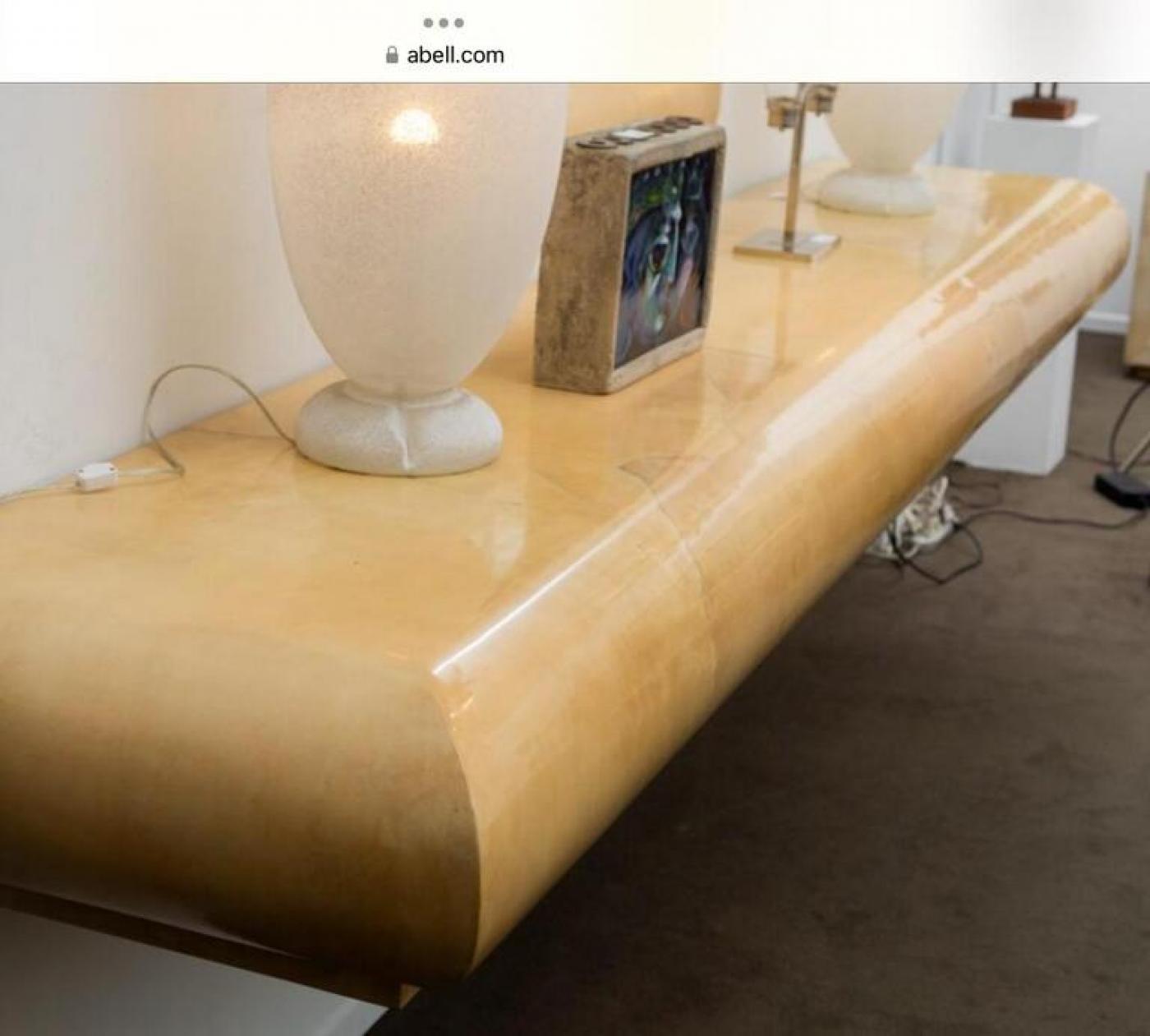 Karl Springer - Huge Karl Springer Mid Century Modern Pig Skin ...