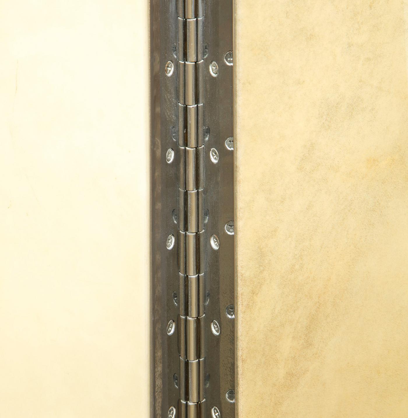 Karl Springer - Karl Springer 3 Panel Screen in Lacquered Goatskin 1970s