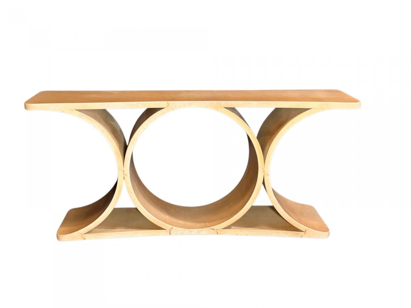 Karl Springer - Karl Springer Double JMF Goatskin Console, 1979