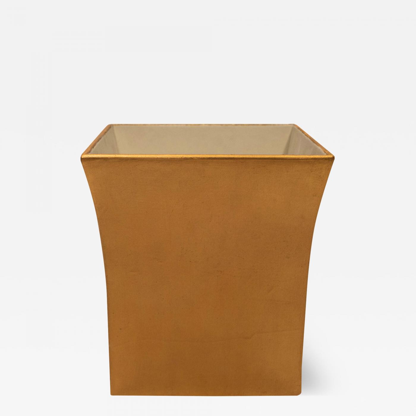 Karl Springer - Karl Springer Gilded Waste Basket 1987 (Signed and Dated)
