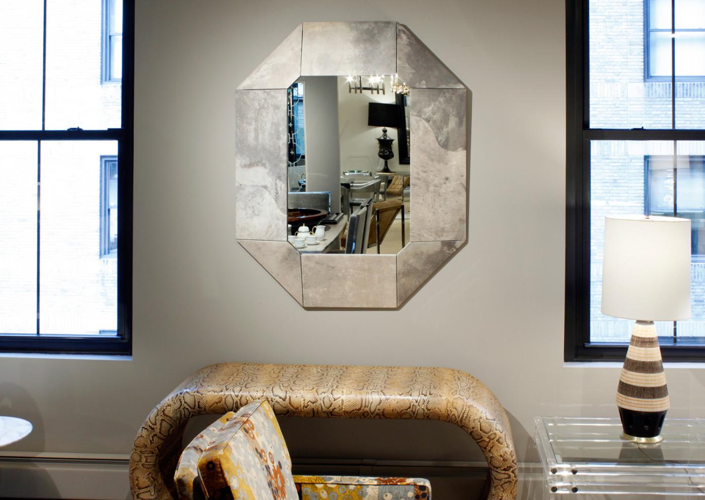 Karl Springer - Karl Springer Lacquered Goatskin Mirror 1988