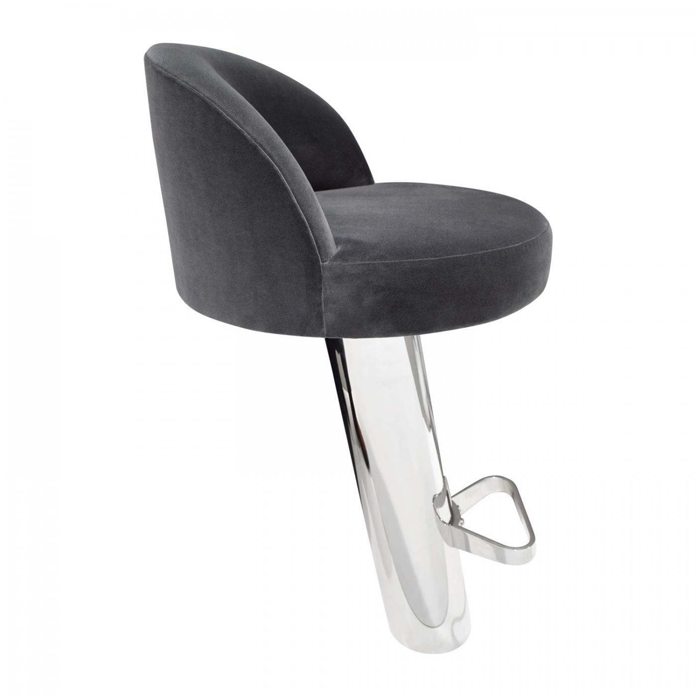 Karl Springer - Karl Springer Pair of "Mushroom Bar Stools" in ...